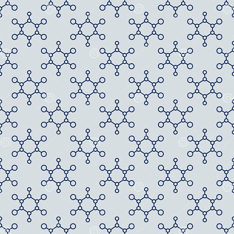 Chemical Compound Vector Science Linear Seamless Pattern Stock Vector ...