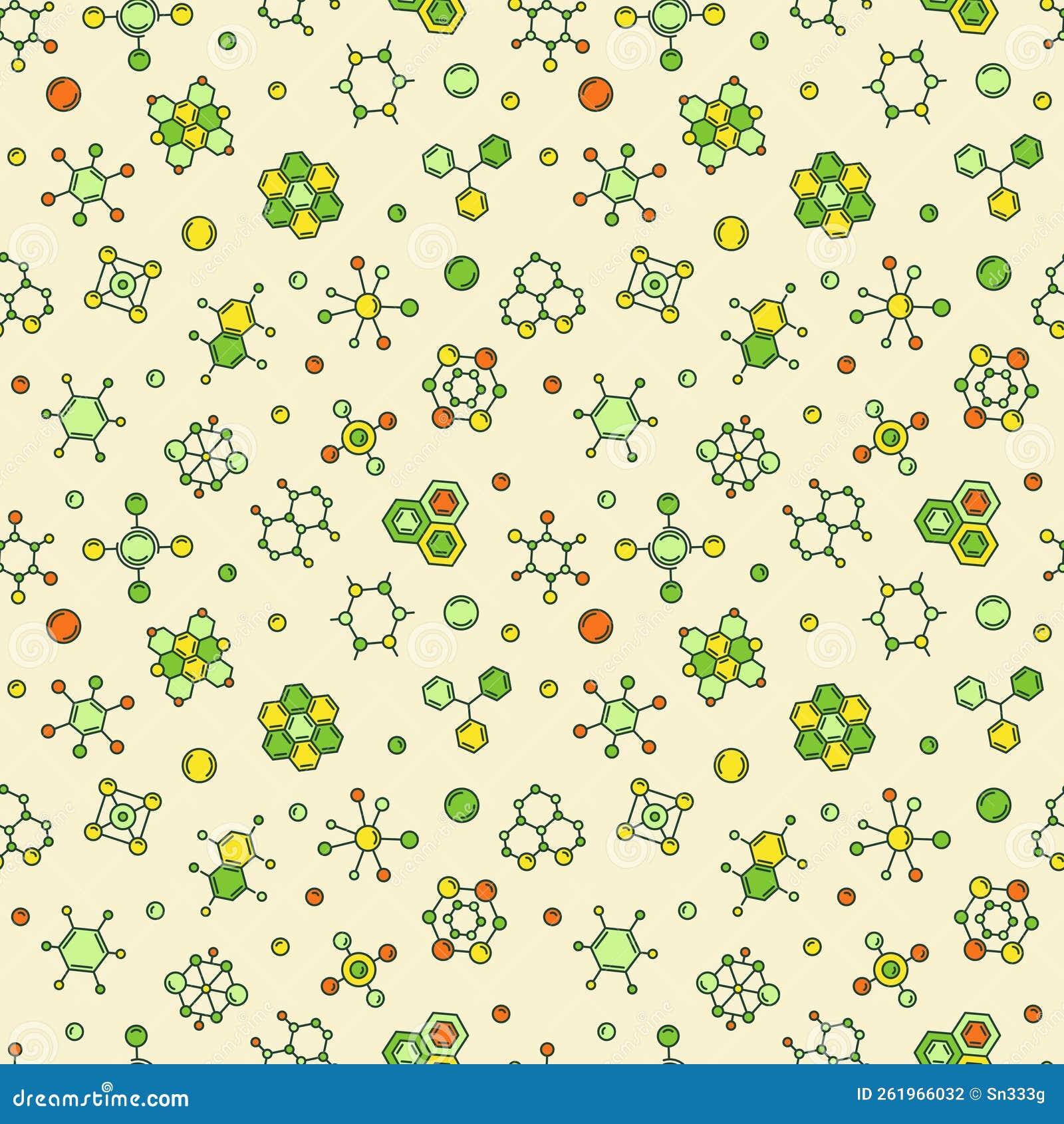 Chemical Compounds and Formulas Vector Science Colorful Seamless ...