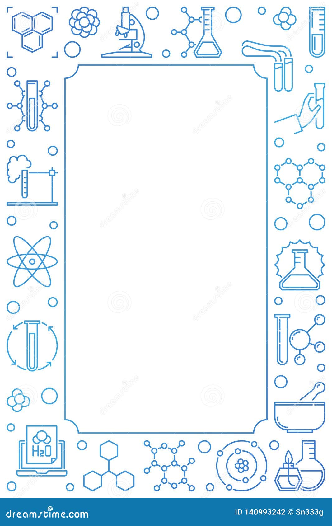 Chemical Concept. Organic Chemistry. Synthesis Of Substances. Border Of ...