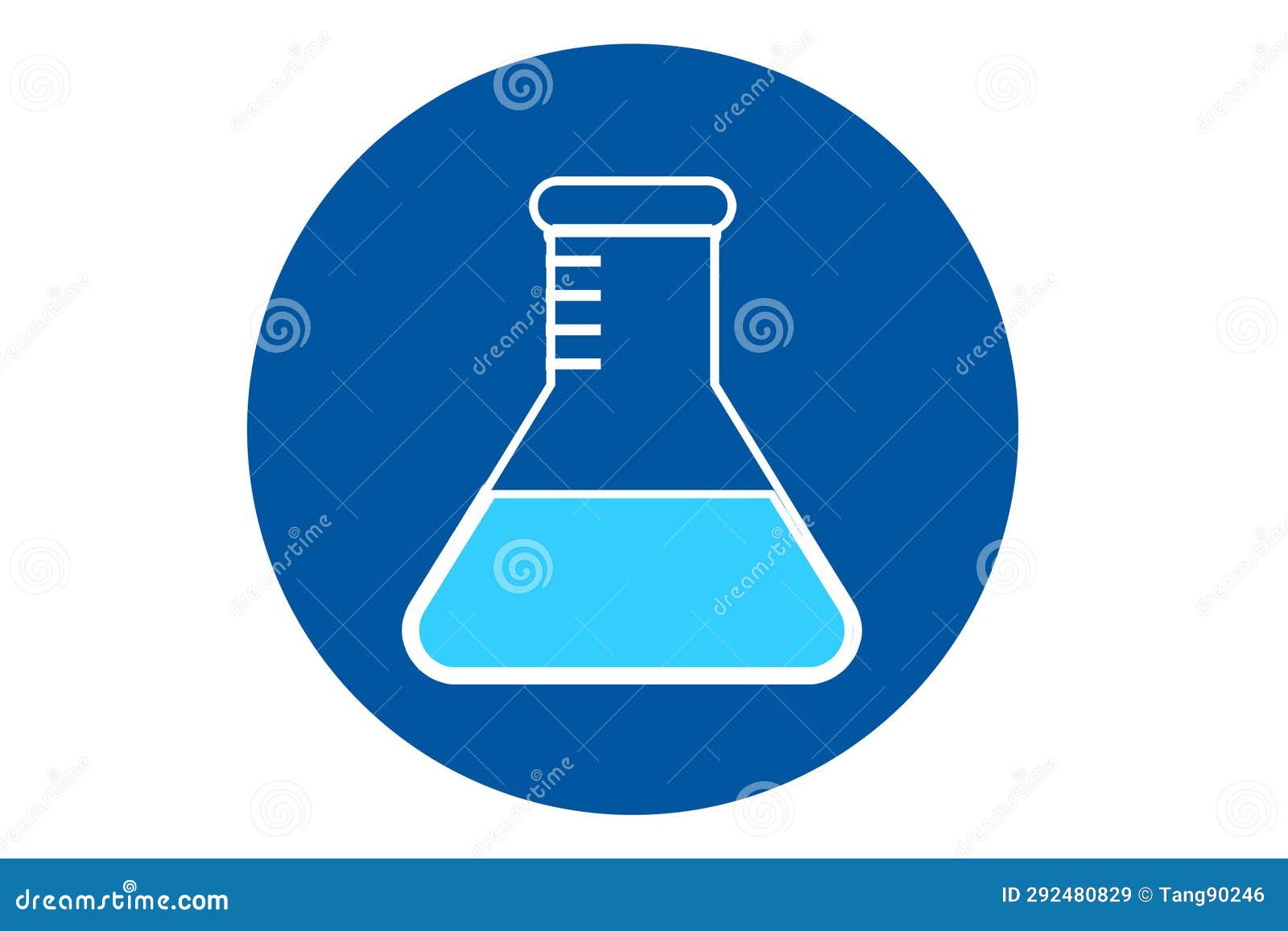 Chemical Conical Flask Over Blue Background Stock Illustration ...