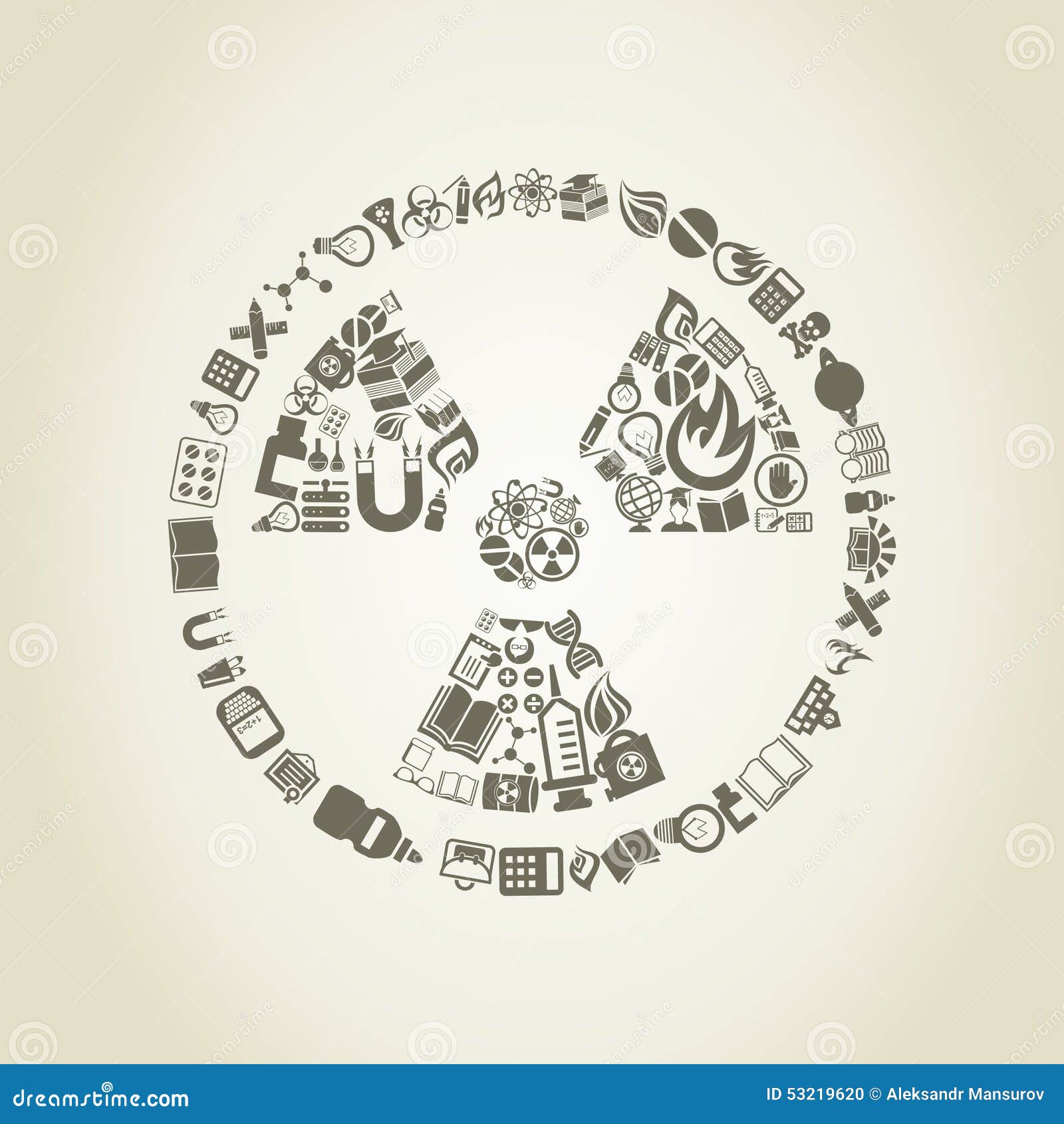 Chemical danger a science stock vector. Illustration of gear - 53219620