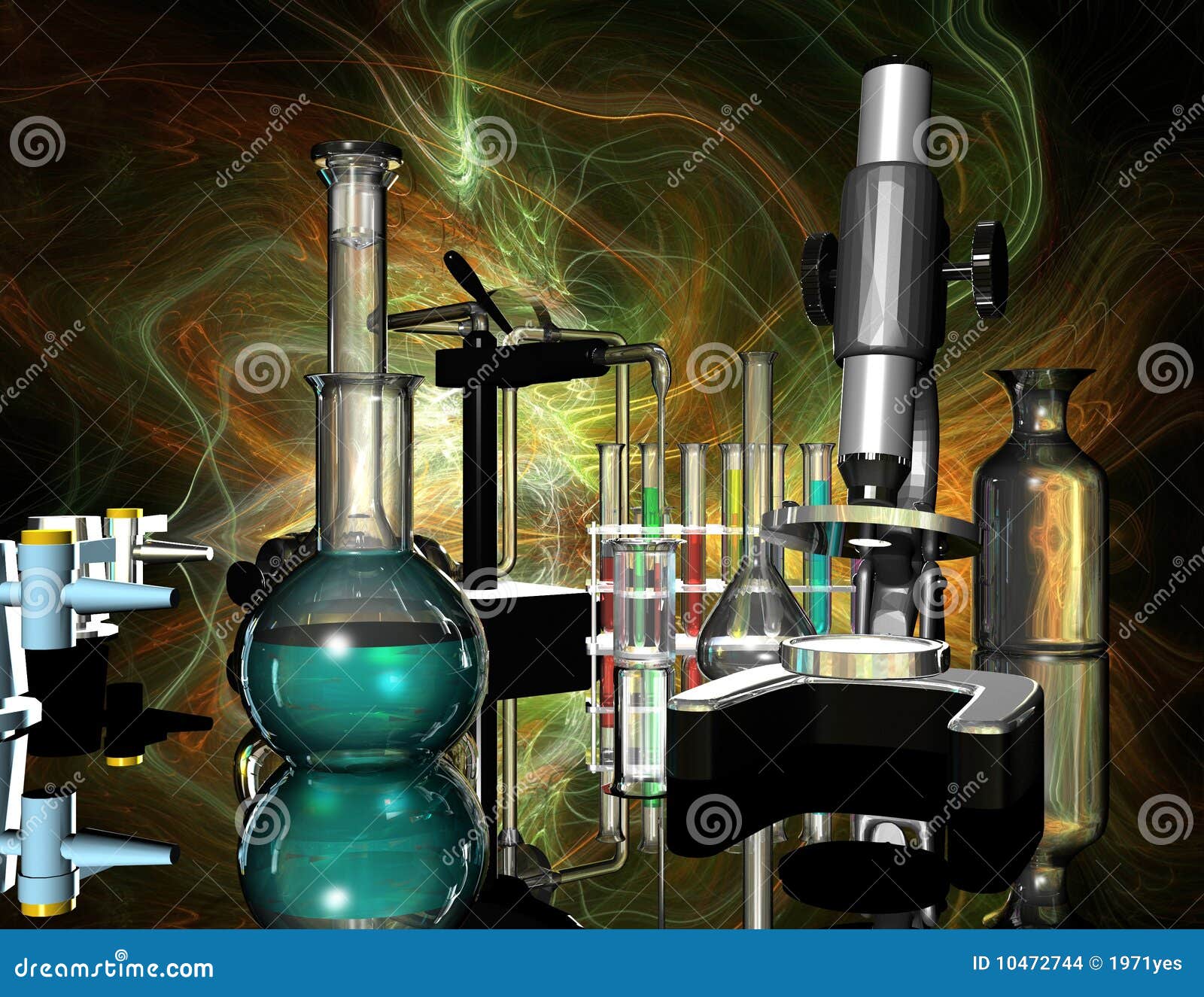 Chemical devices stock illustration. Illustration of industry - 10472744