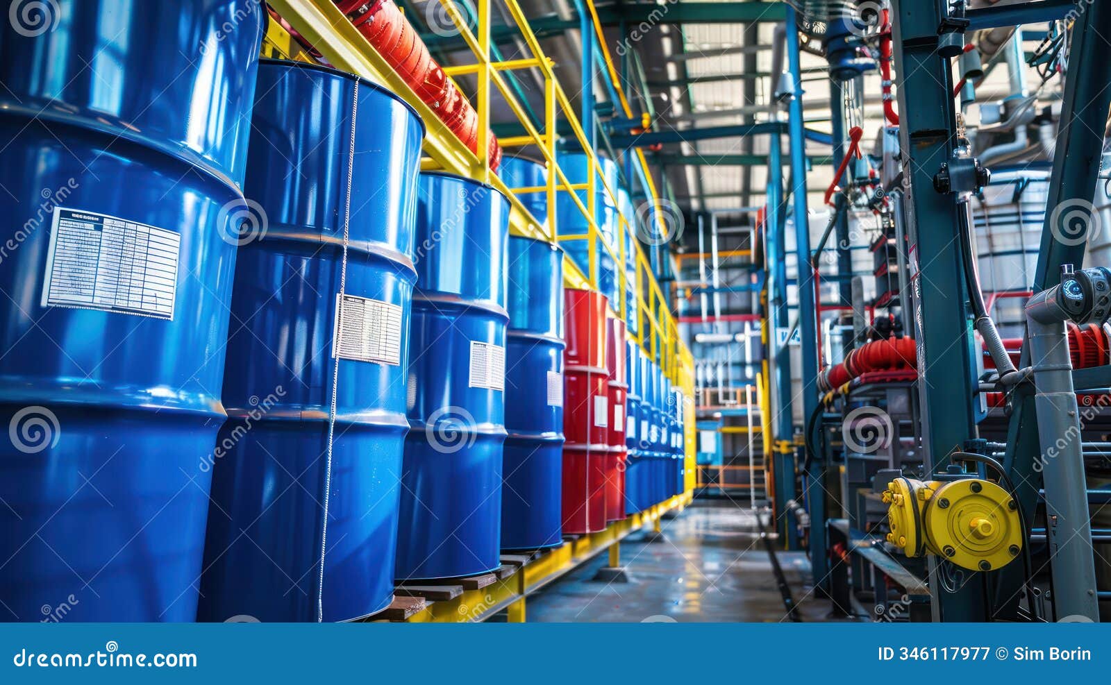 Chemical Distribution Facility with Specialized Containers Stock ...