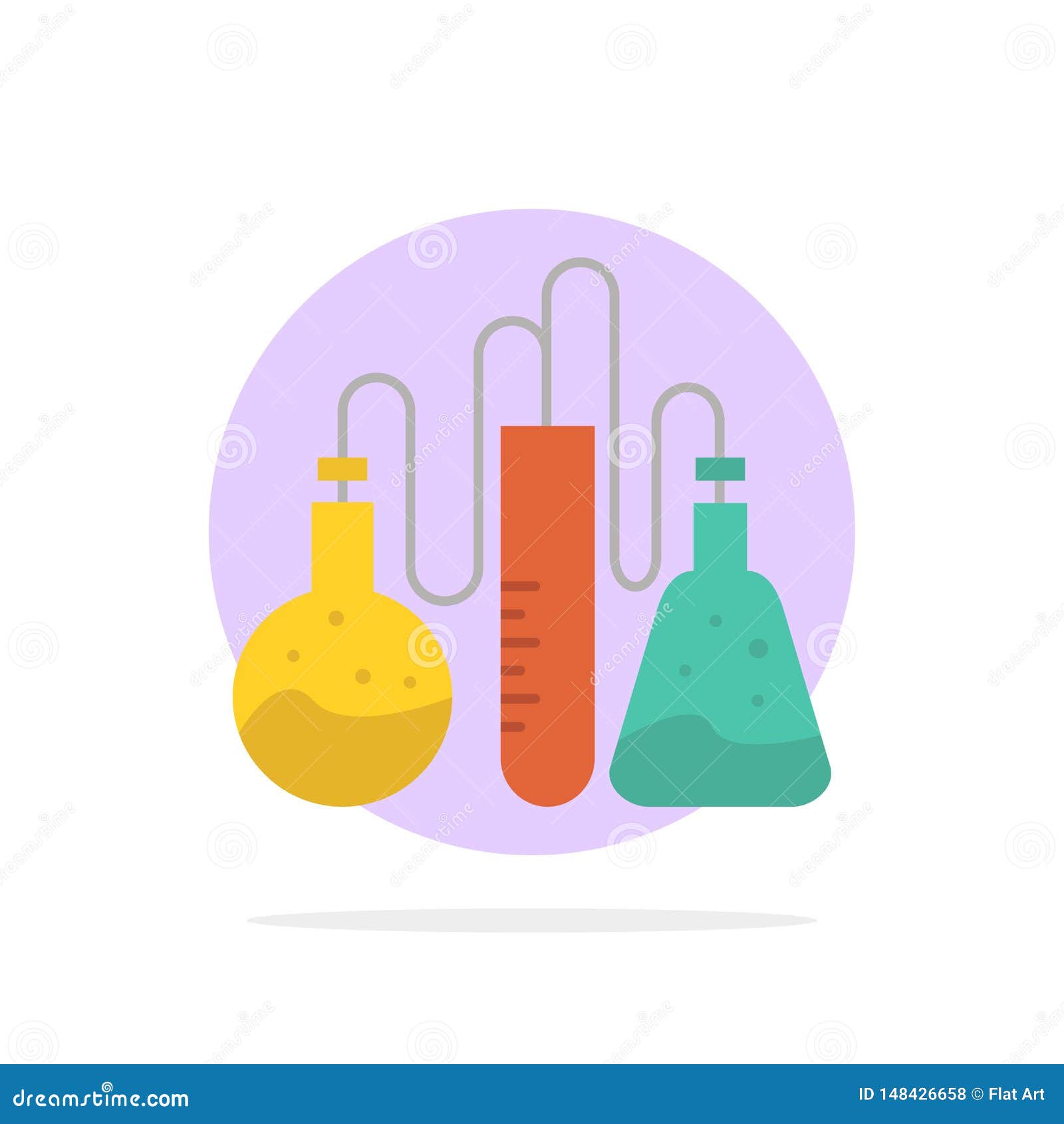 Chemical, Dope, Lab, Science Abstract Circle Background Flat Color Icon ...