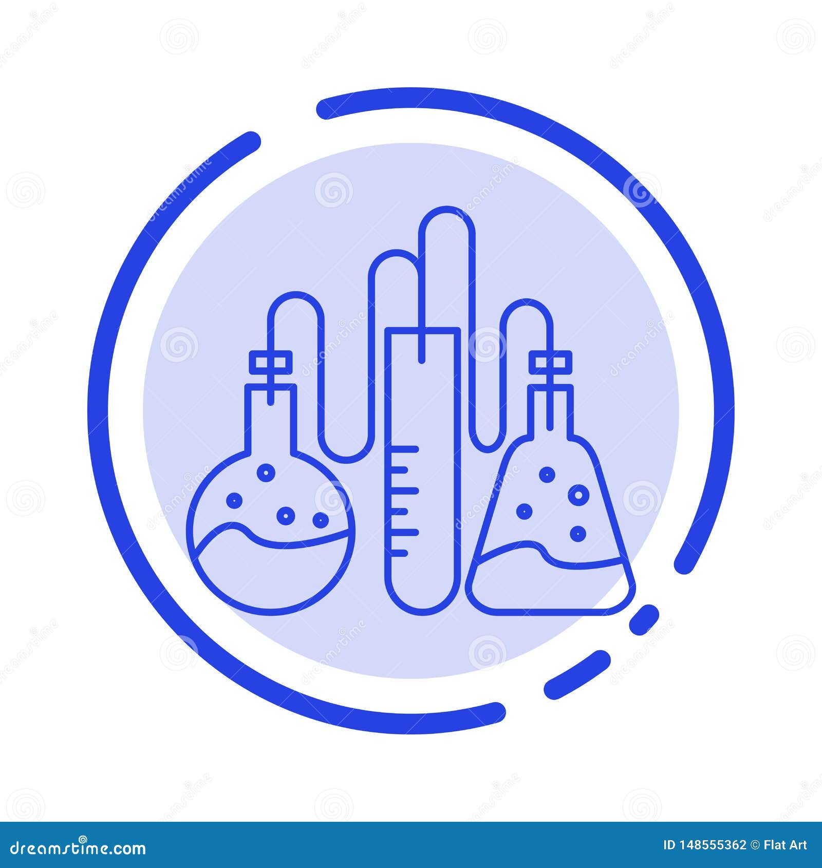 Chemical, Dope, Lab, Science Blue Dotted Line Line Icon Stock Vector ...