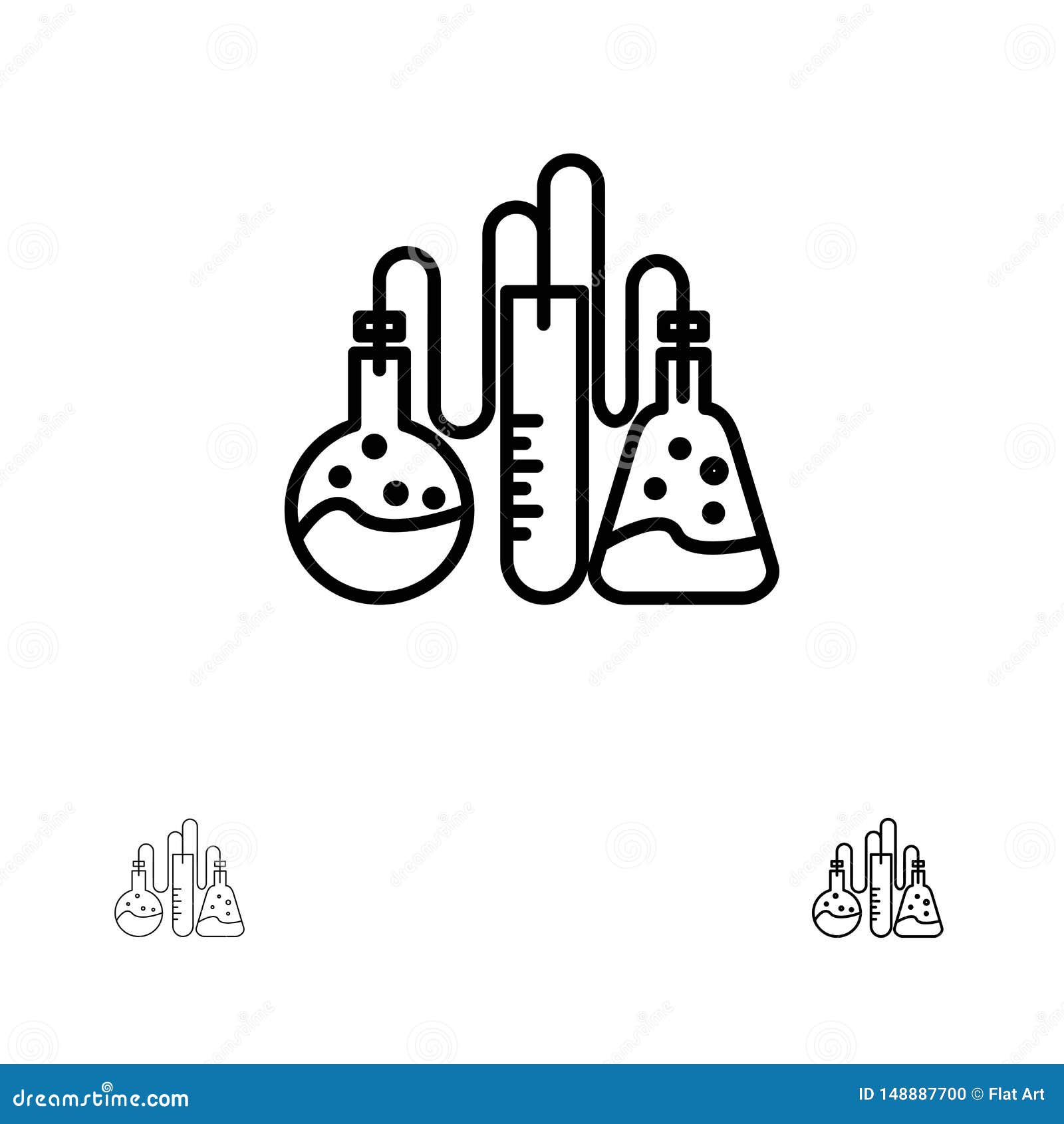 Chemical, Dope, Lab, Science Bold and Thin Black Line Icon Set Stock ...