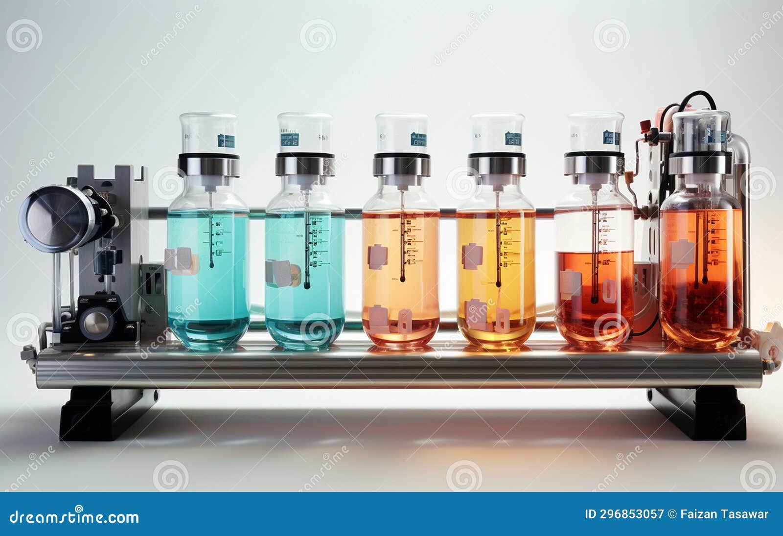 The Chemical Dosing System On A Bright White Background -Generative Ai ...