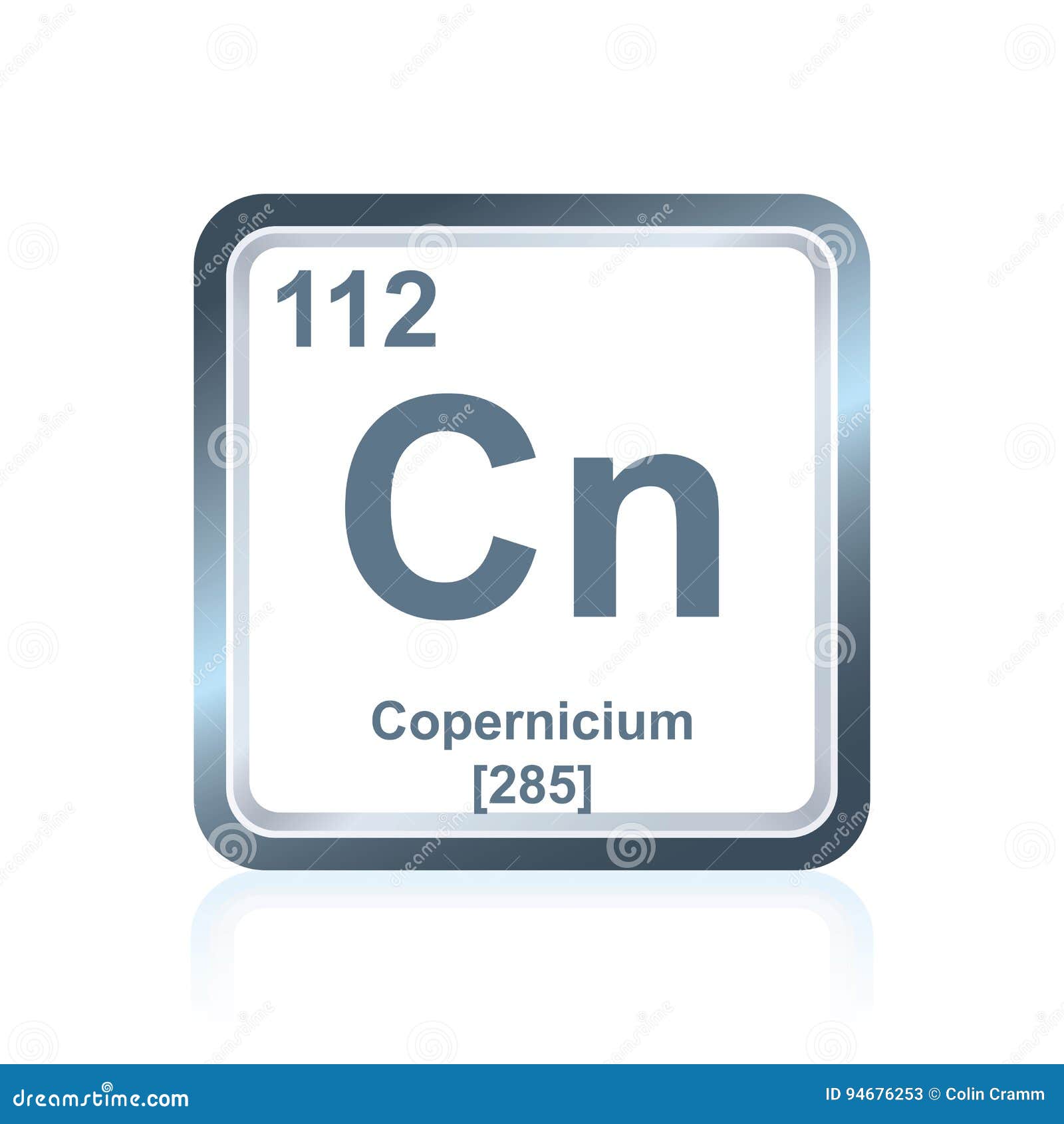 Chemical Element Copernicium from the Periodic Table Stock Illustration ...