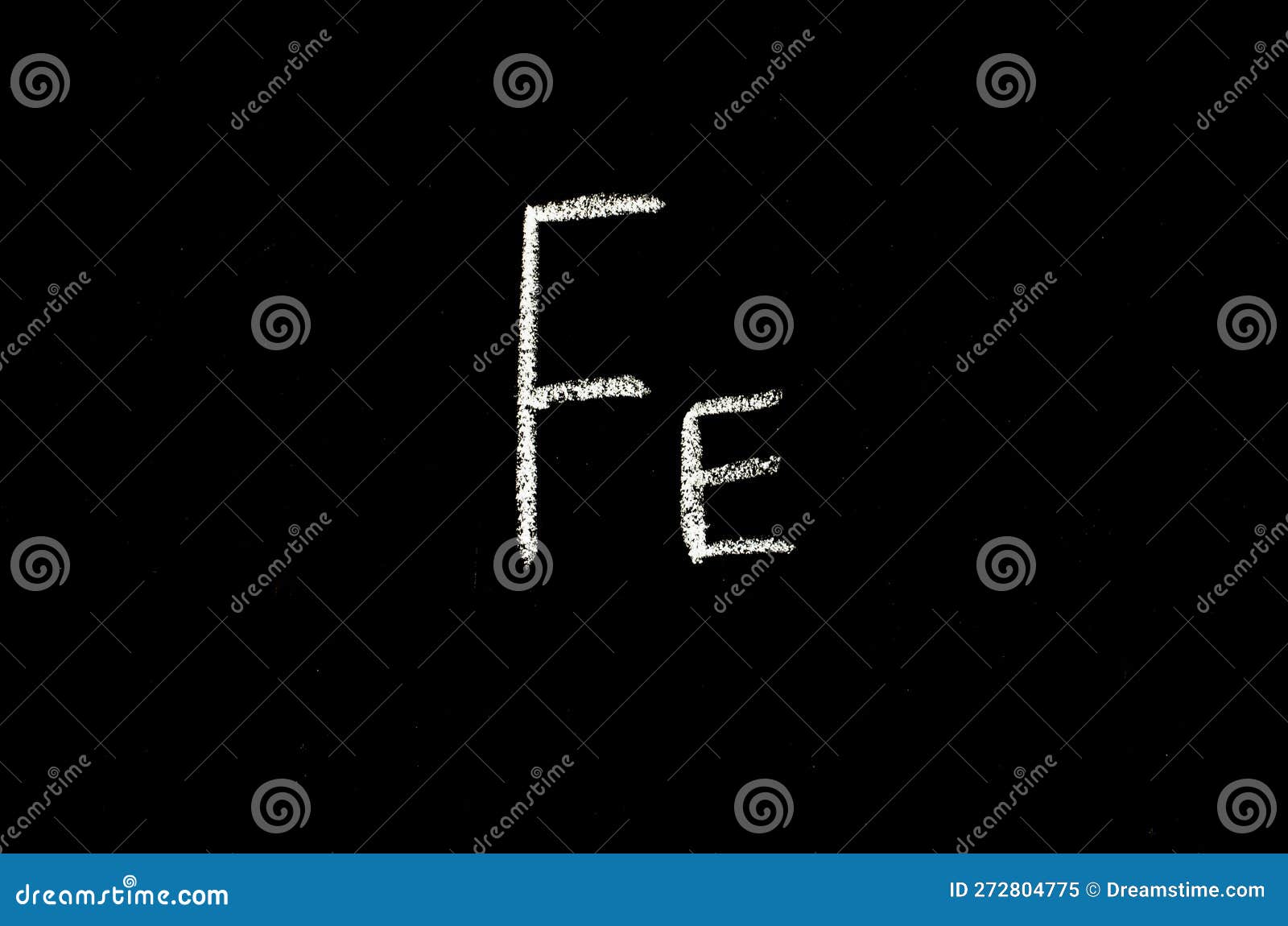 Chemical Element Fe Drawn on Blackboard. Stock Image - Image of ...