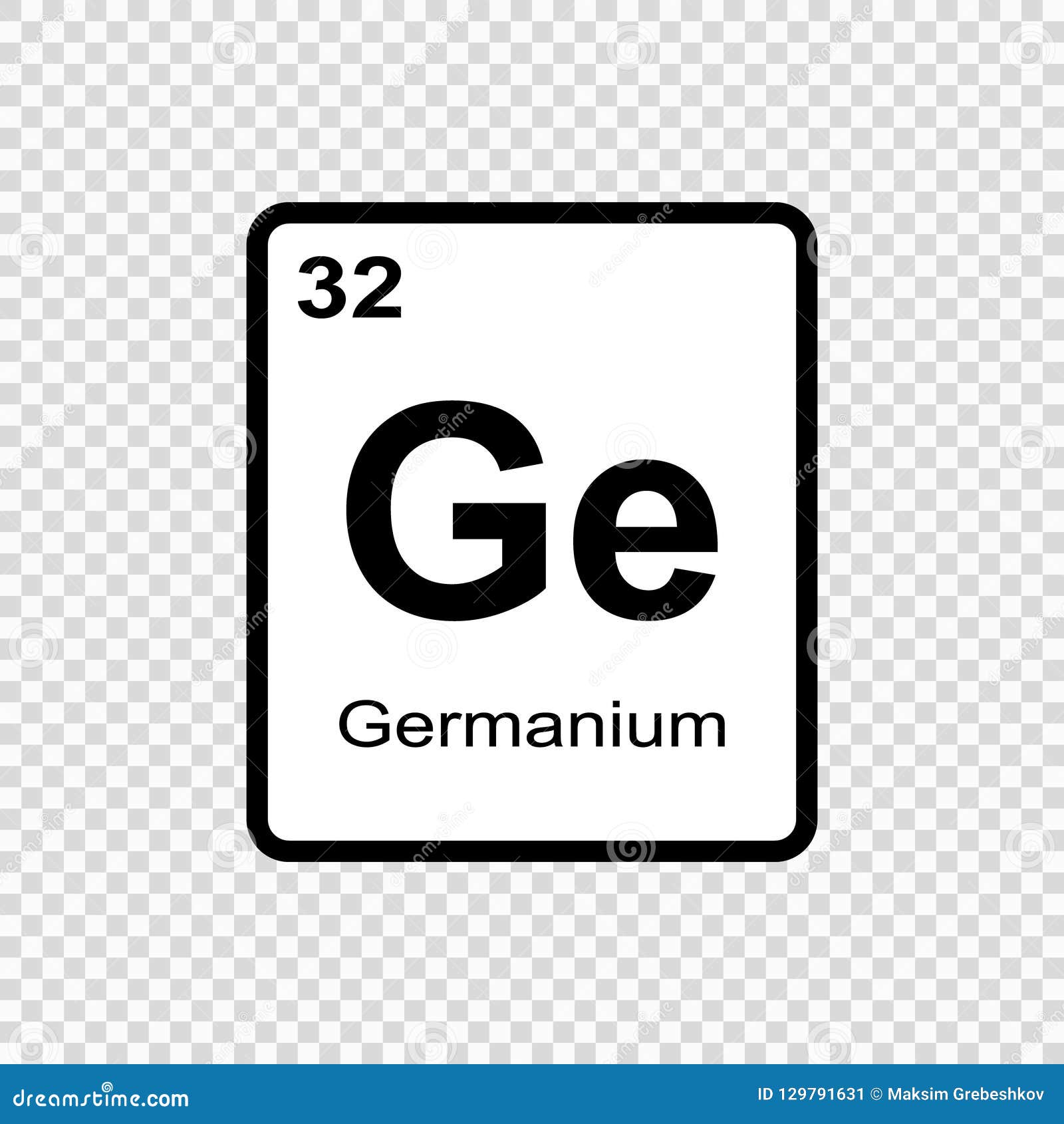 Chemical element Germanium stock illustration. Illustration of ...