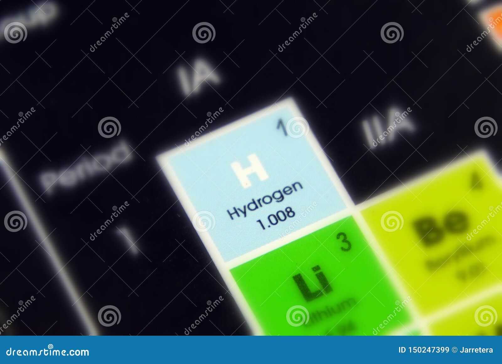 Chemical element Hydrogen. stock image. Image of system - 150247399