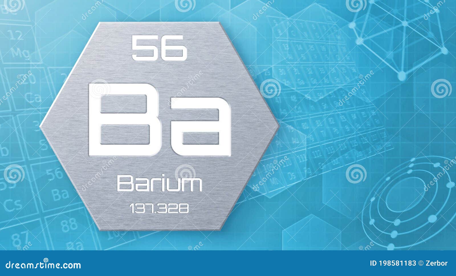 Chemical Element of the Periodic Table - Barium Stock Illustration ...