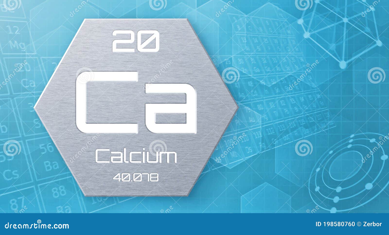 Chemical Element of the Periodic Table - Calcium Stock Illustration ...