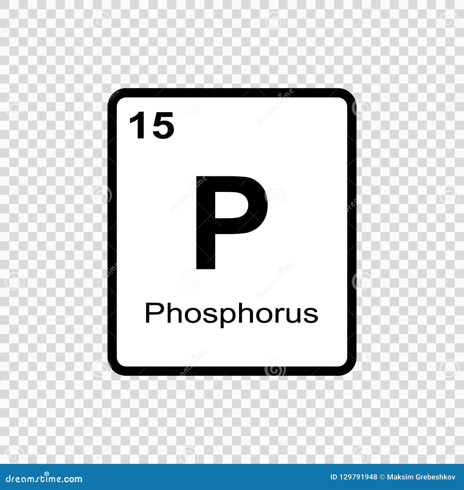 Chemical Element Phosphorus Stock Illustration - Illustration of ...