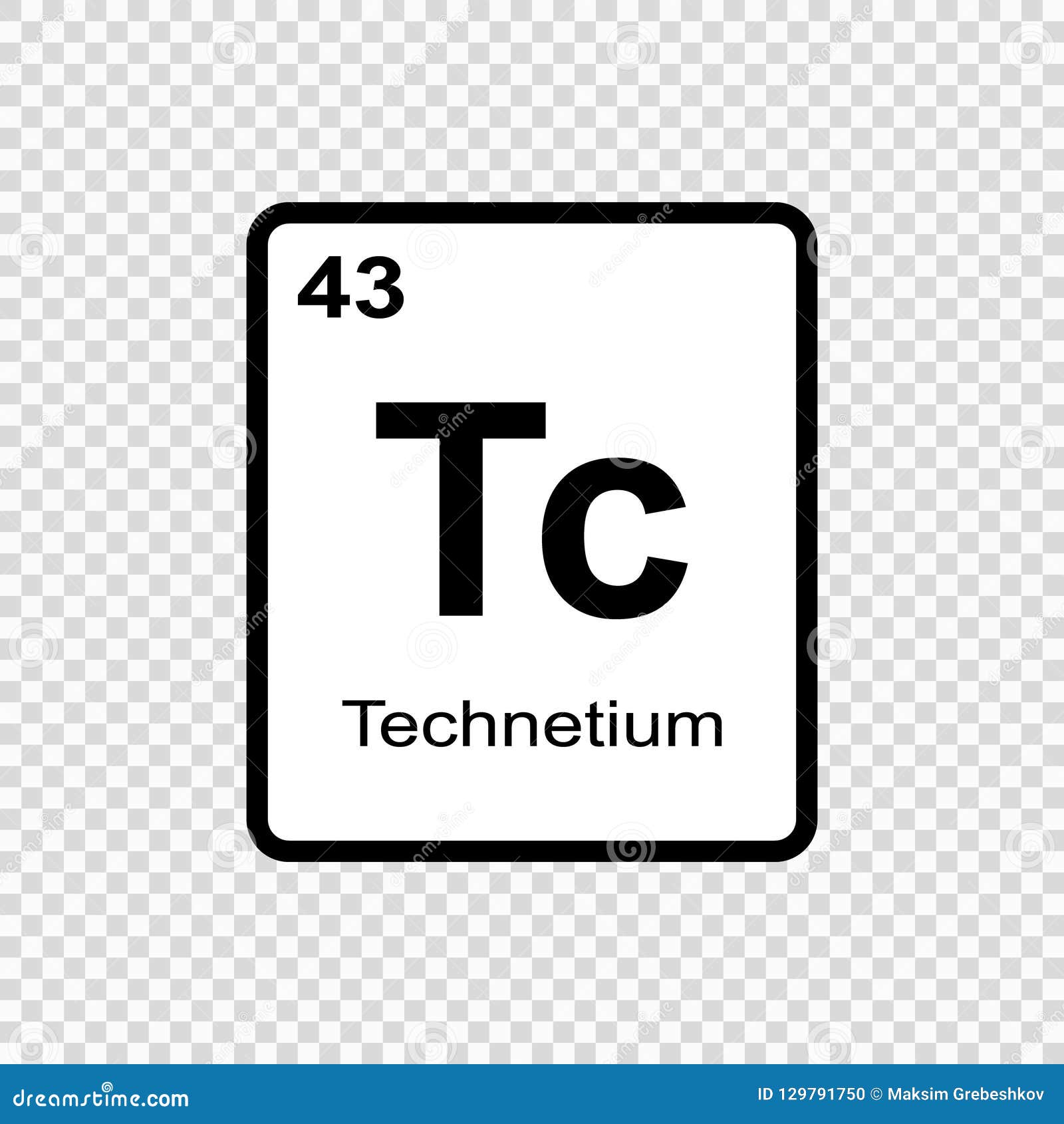 Chemical Element Technetium Stock Illustration - Illustration of ...