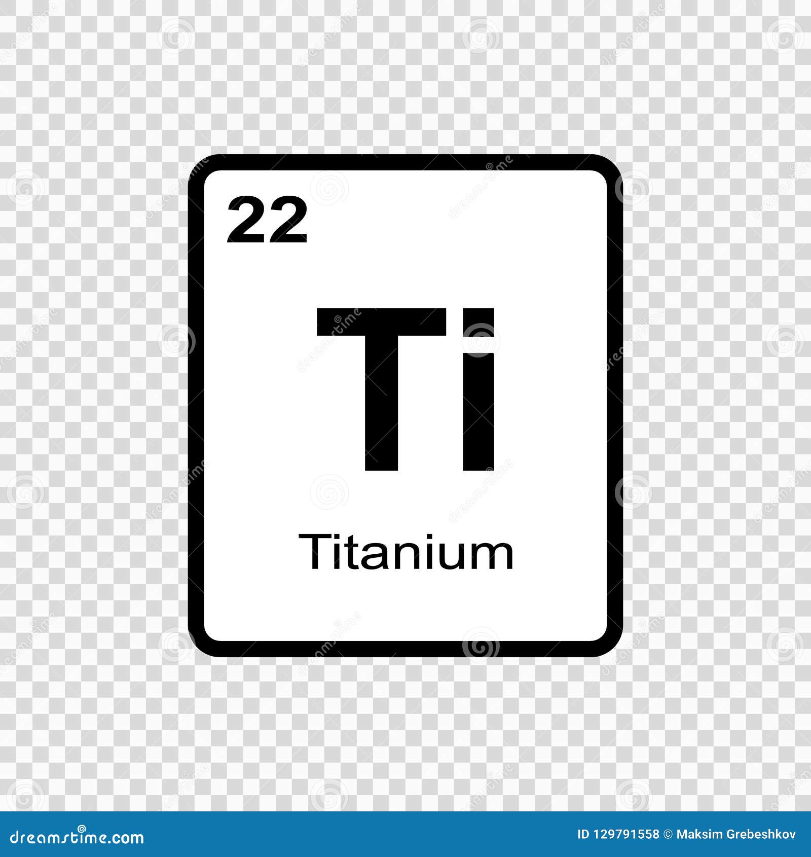 Chemical element Titanium stock illustration. Illustration of flat ...
