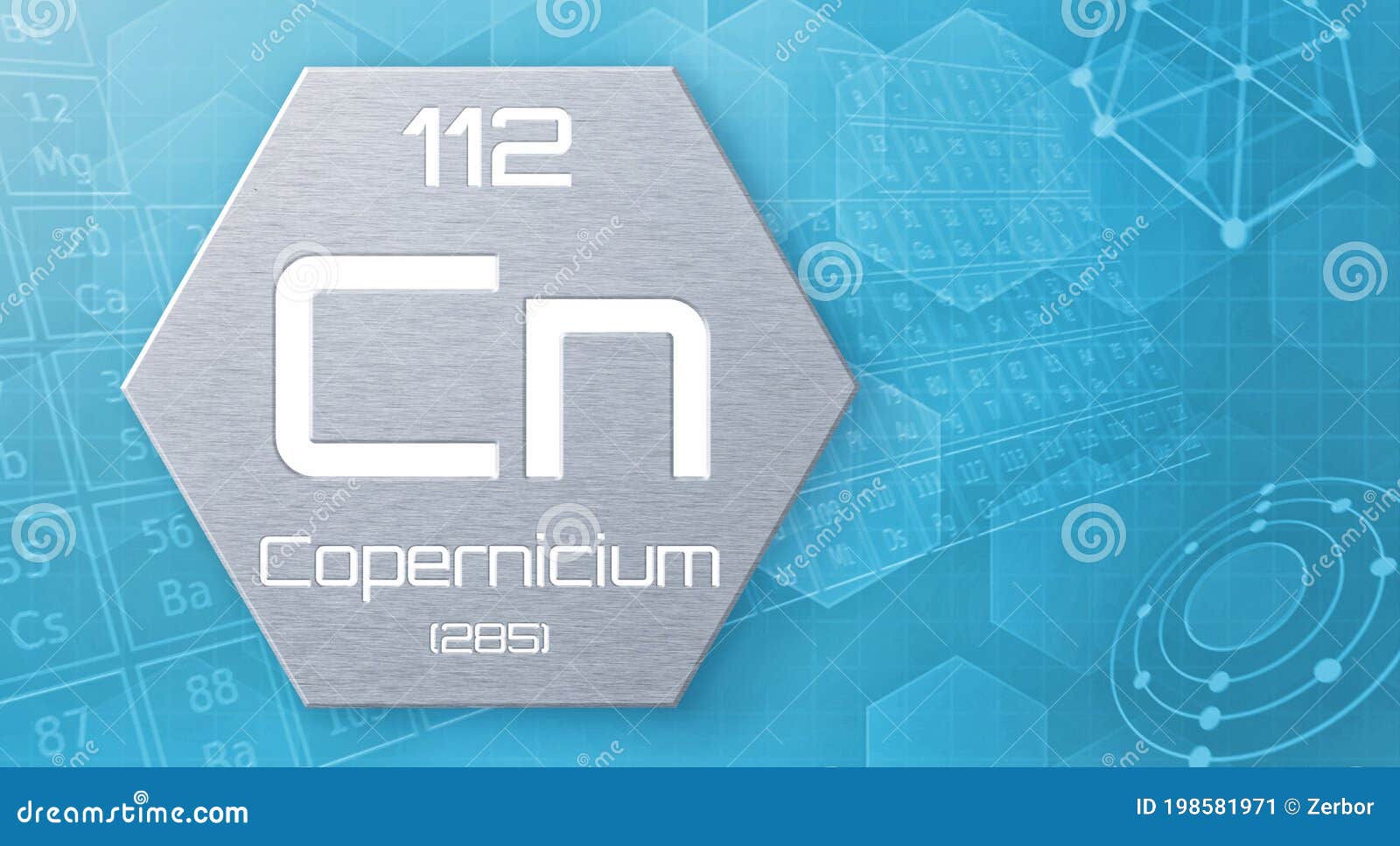 Chemical Element of the Periodic Table - Copernicium Stock Illustration ...