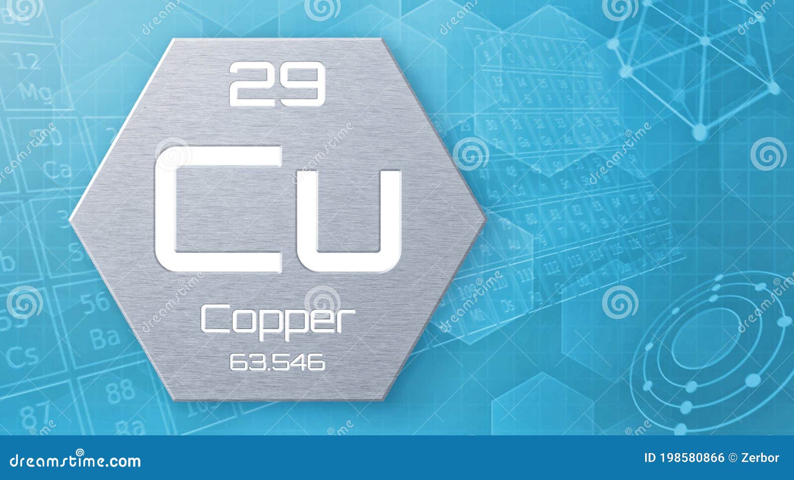 Chemical Element of the Periodic Table - Copper Stock Illustration ...