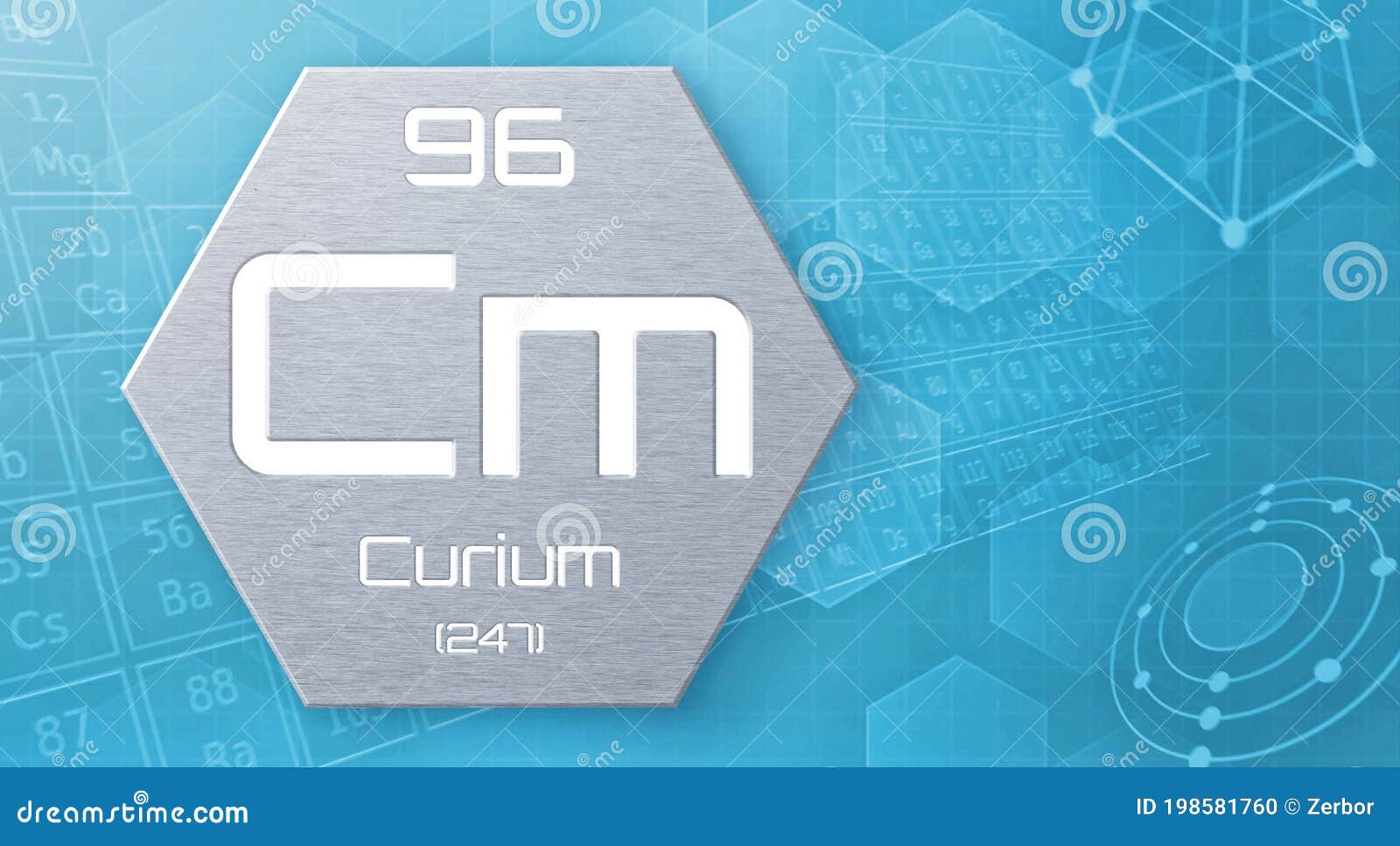Chemical Element of the Periodic Table - Curium Stock Illustration ...