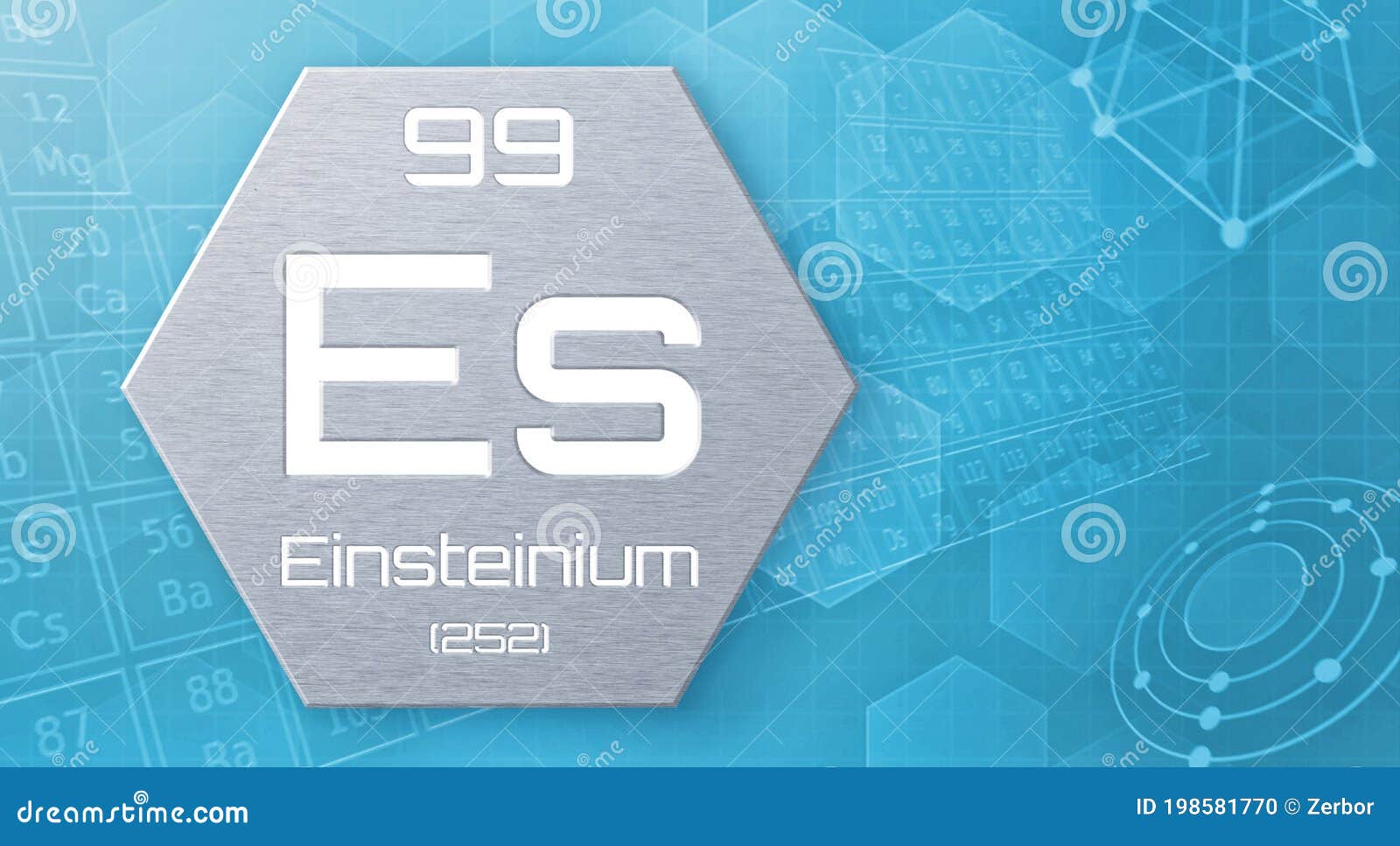 Chemical Element of the Periodic Table - Einsteinium Stock Illustration ...