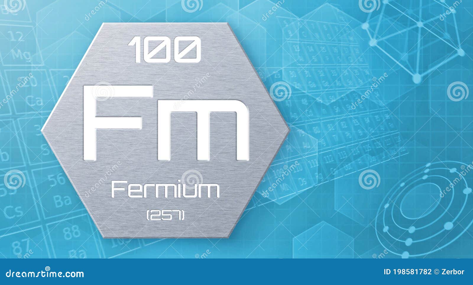 Chemical Element of the Periodic Table - Fermium Stock Illustration ...