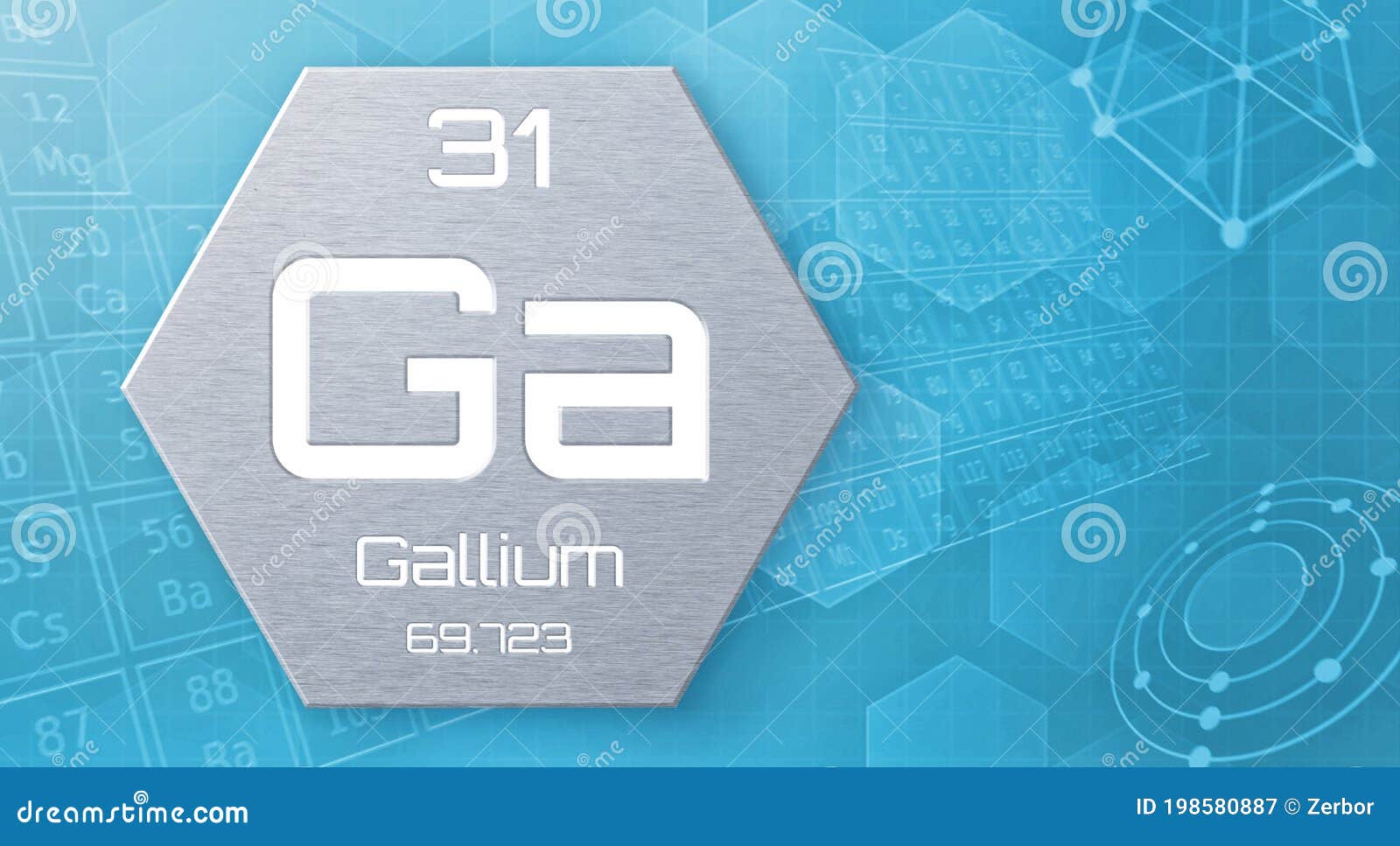 Chemical Element of the Periodic Table - Gallium Stock Illustration ...