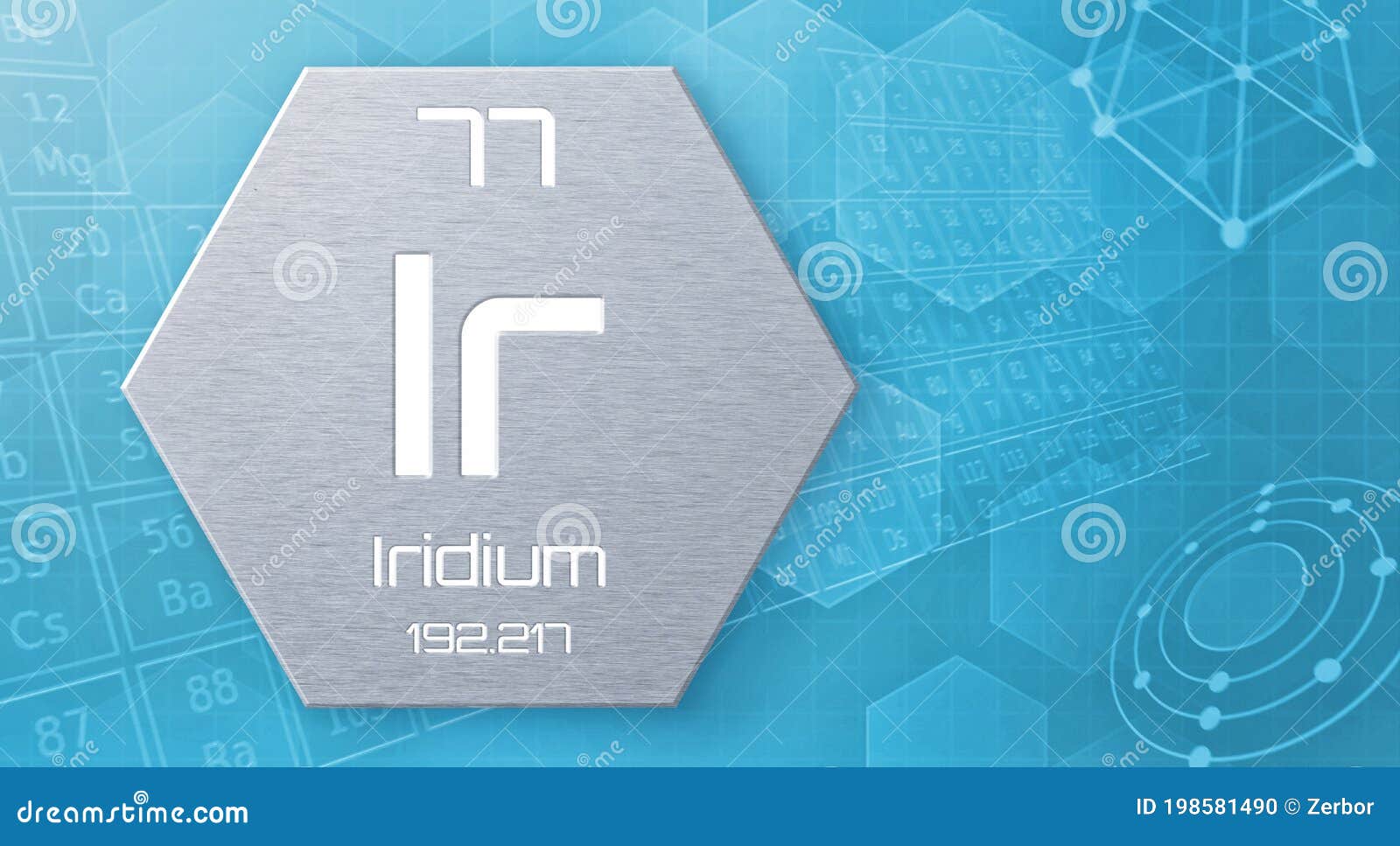 Chemical Element of the Periodic Table - Iridium Stock Illustration ...