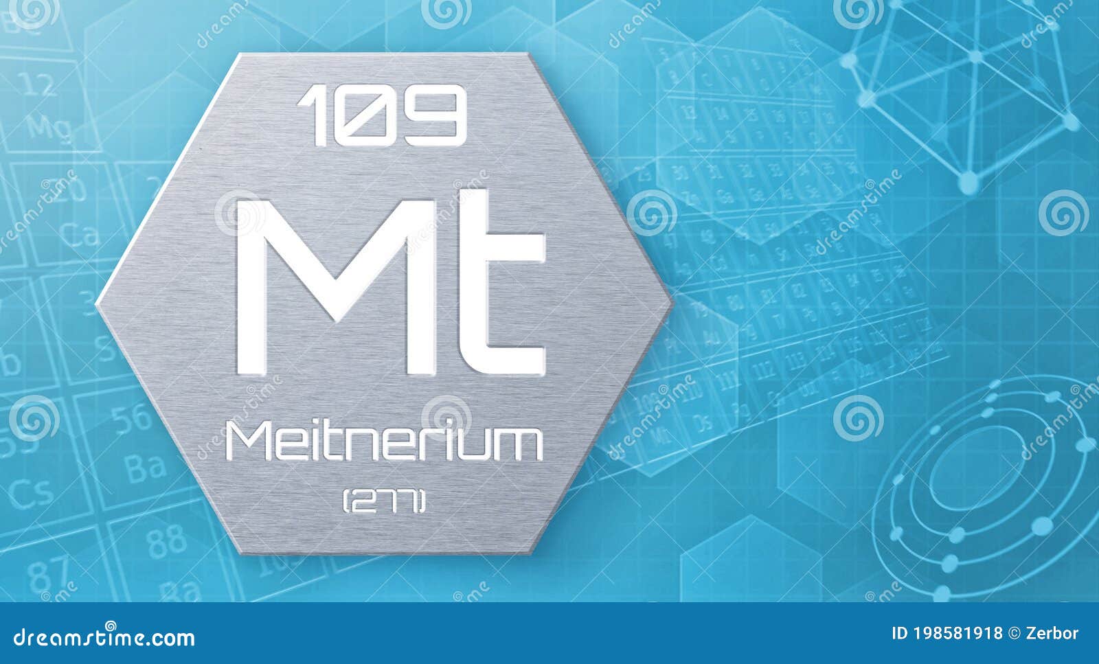 Chemical Element of the Periodic Table - Meitnerium Stock Illustration ...
