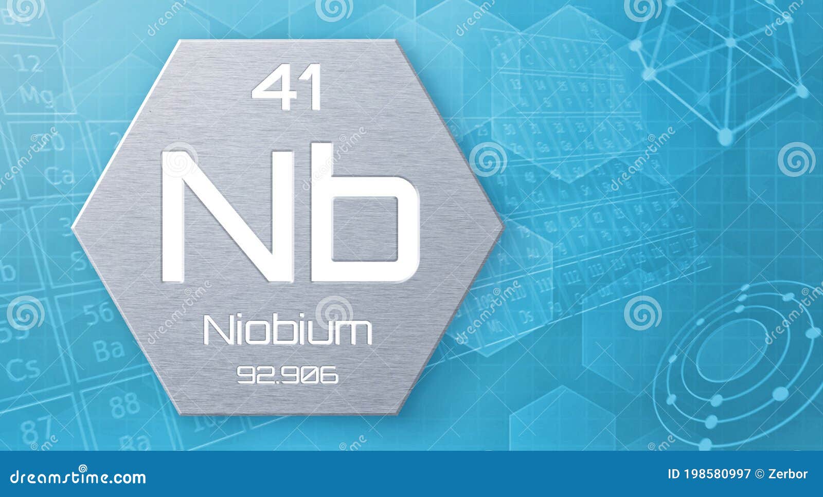 Chemical Element of the Periodic Table - Niobium Stock Illustration ...