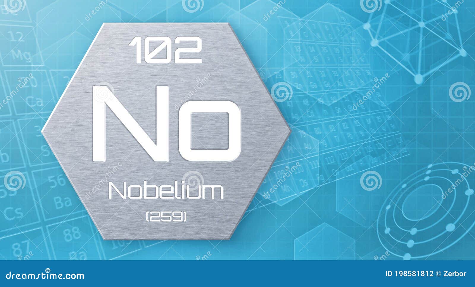 Chemical Element of the Periodic Table - Nobelium Stock Illustration ...