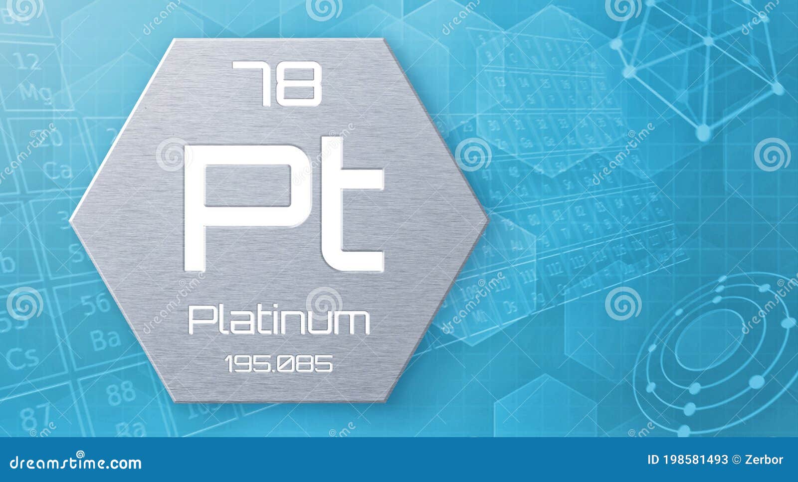 Chemical Element of the Periodic Table - Platinum Stock Illustration ...