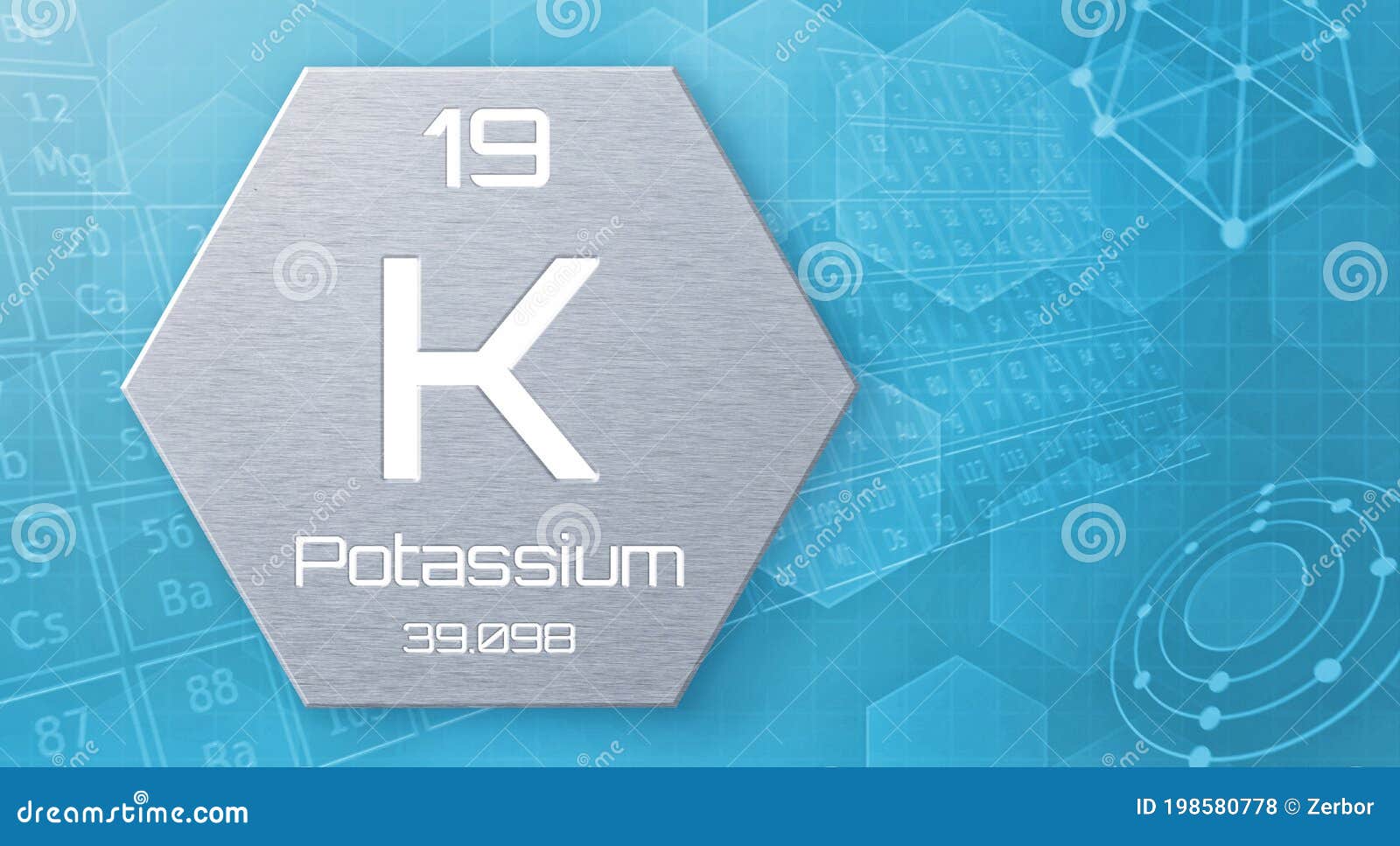 Chemical Element of the Periodic Table - Potassium Stock Illustration ...