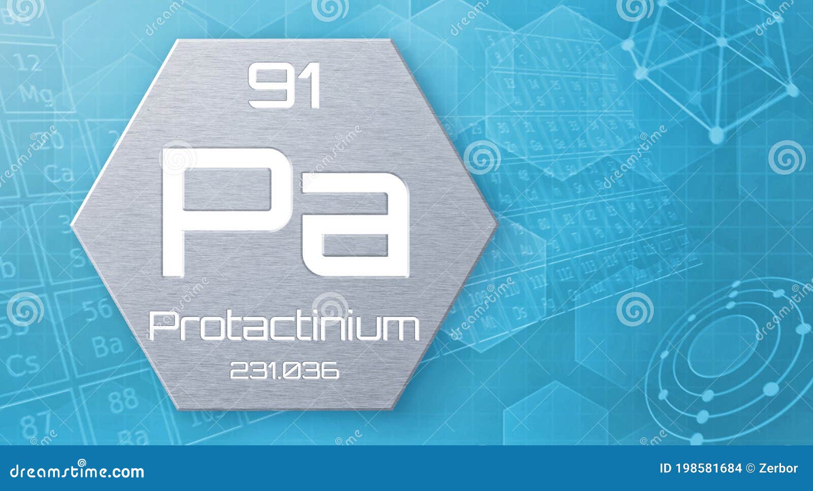 Chemical Element of the Periodic Table - Protactinium Stock ...