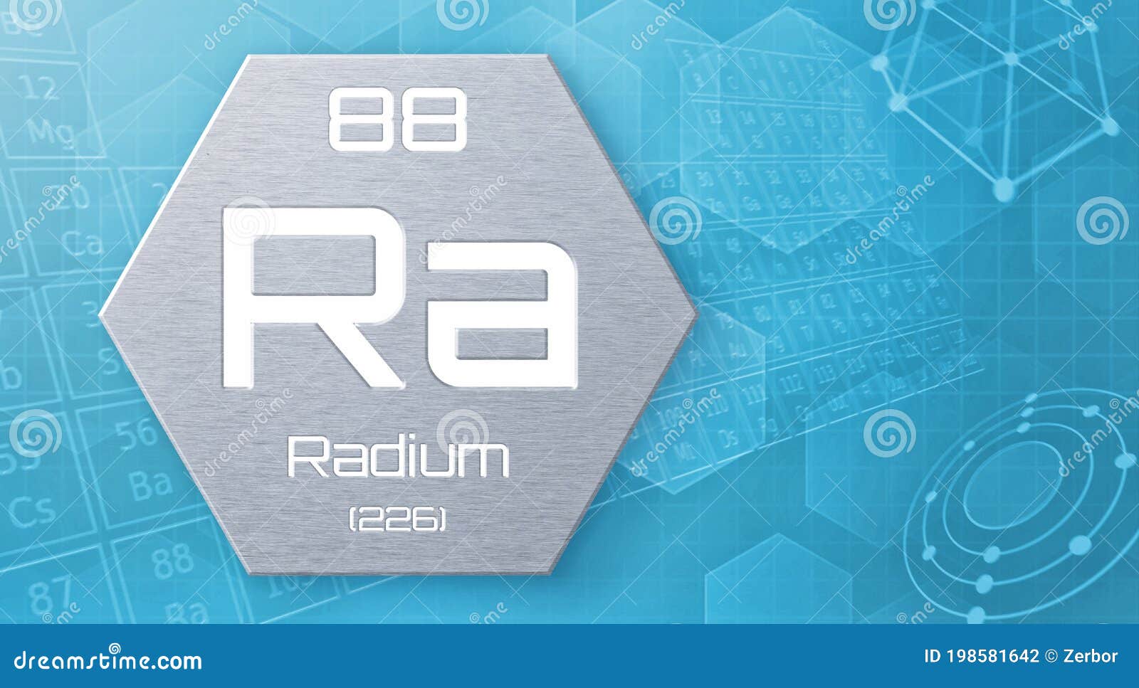 Chemical Element of the Periodic Table - Radium Stock Illustration ...