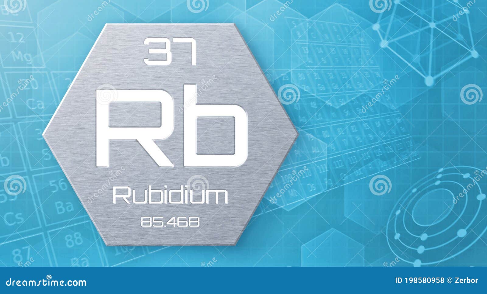 Chemical Element of the Periodic Table - Rubidium Stock Illustration ...