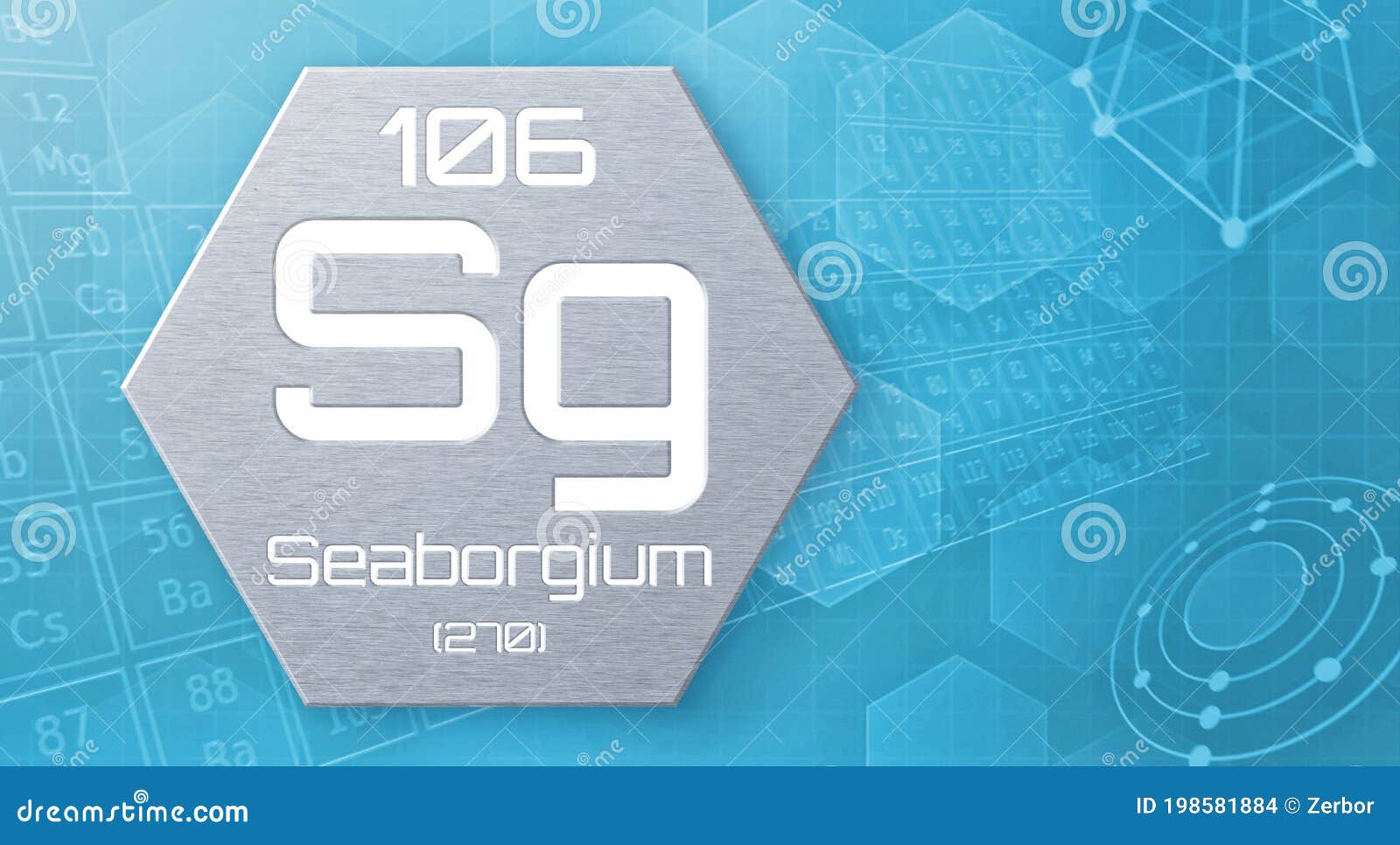 Chemical Element of the Periodic Table - Seaborgium Stock Illustration ...