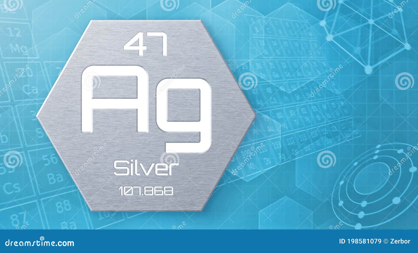 Chemical Element of the Periodic Table - Silver Stock Illustration ...