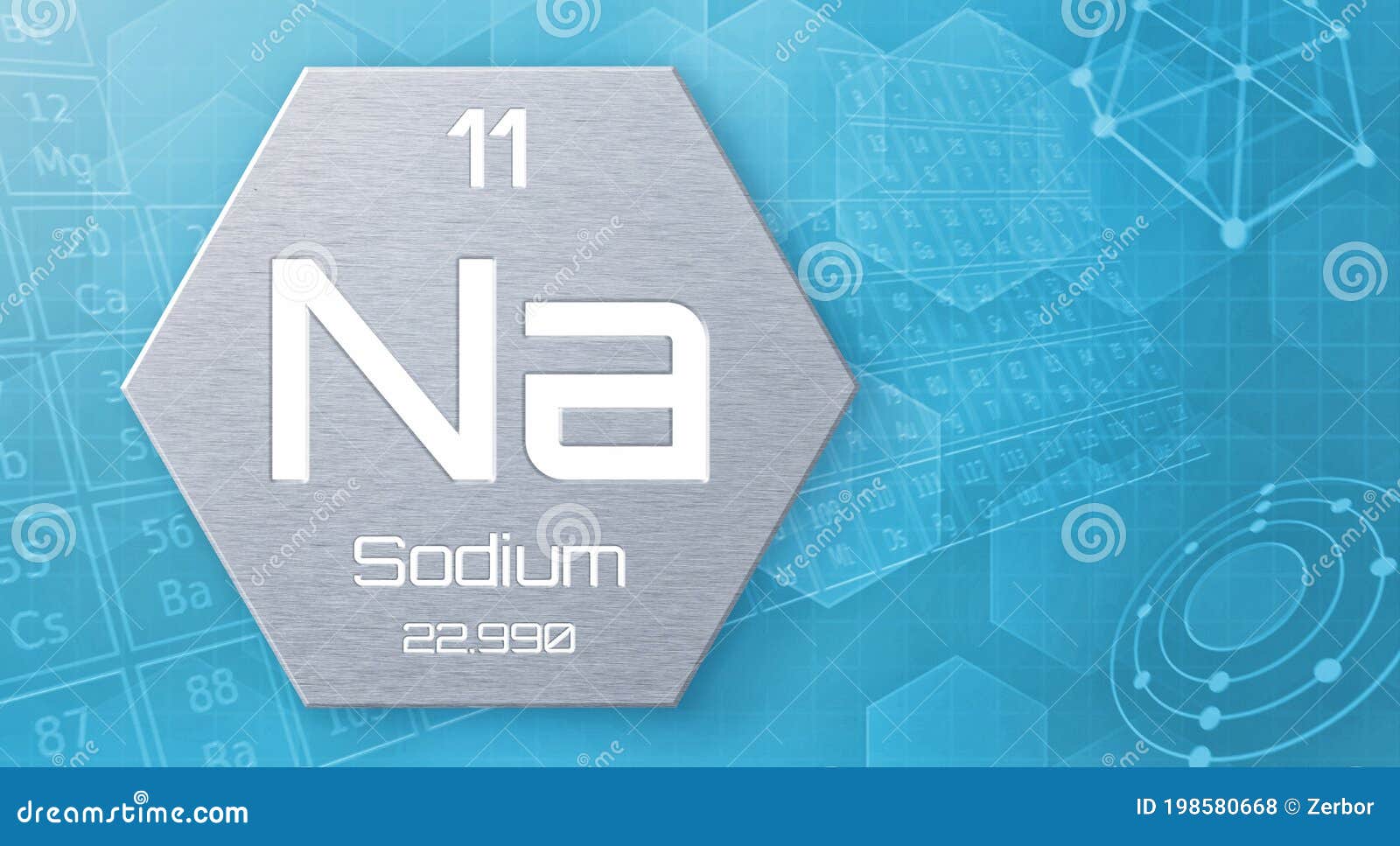 Chemical Element of the Periodic Table - Sodium Stock Illustration ...