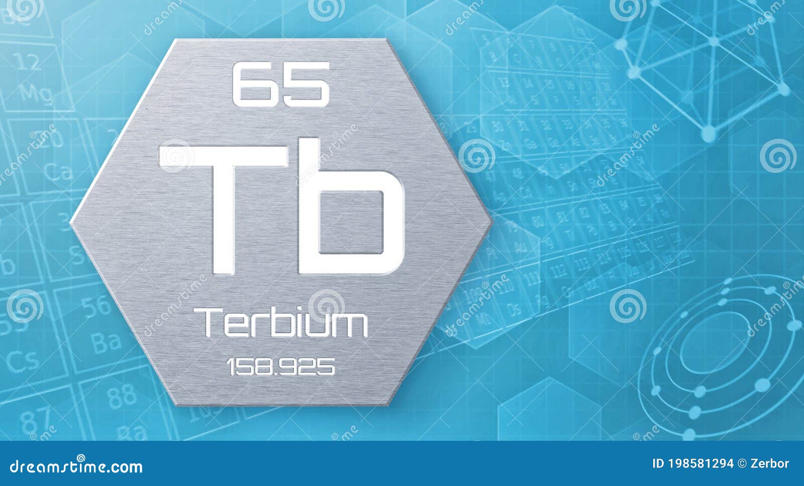 Chemical Element of the Periodic Table - Terbium Stock Illustration ...