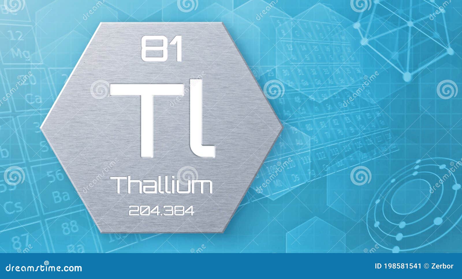 Chemical Element of the Periodic Table - Thallium Stock Illustration ...
