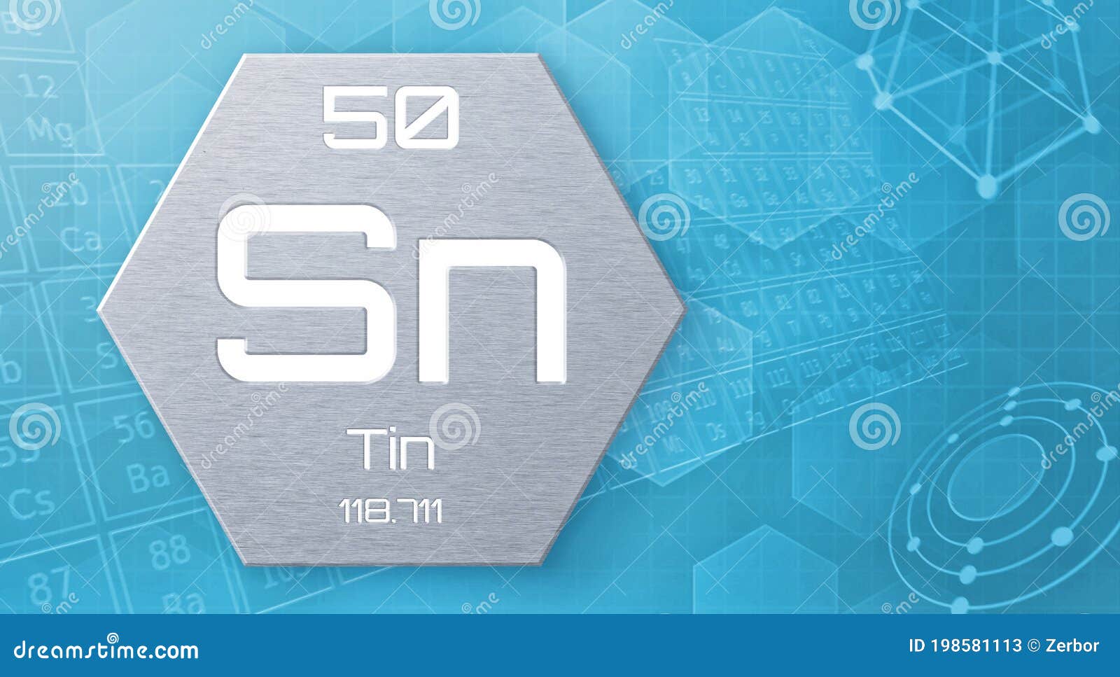 Chemical Element of the Periodic Table - Tin Stock Illustration ...