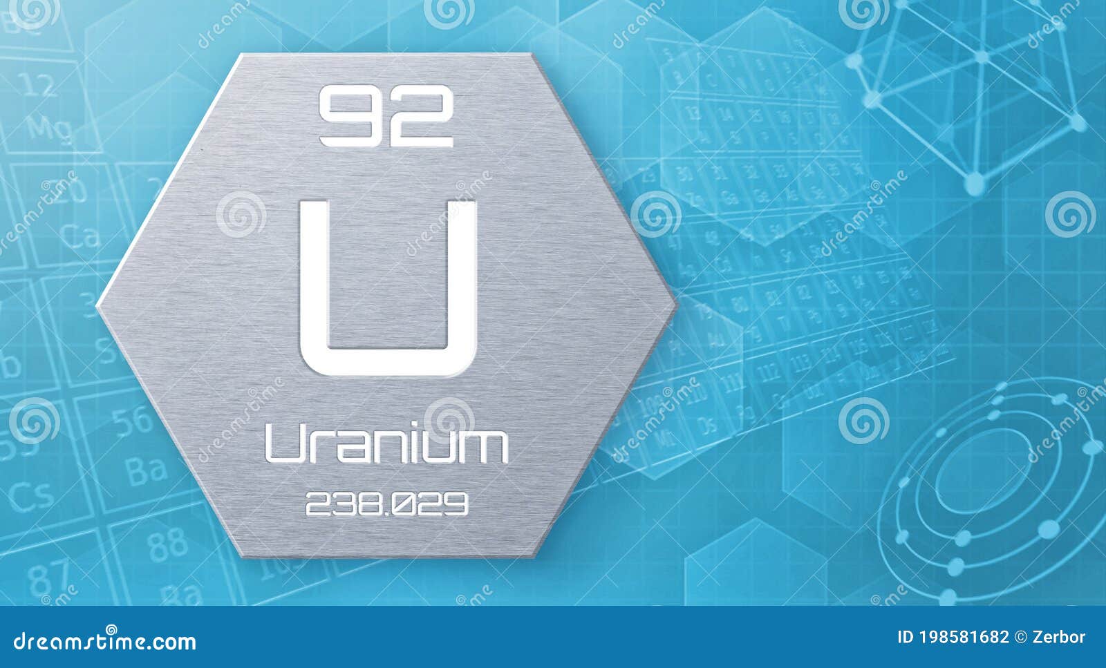 Chemical Element of the Periodic Table - Uranium Stock Illustration ...