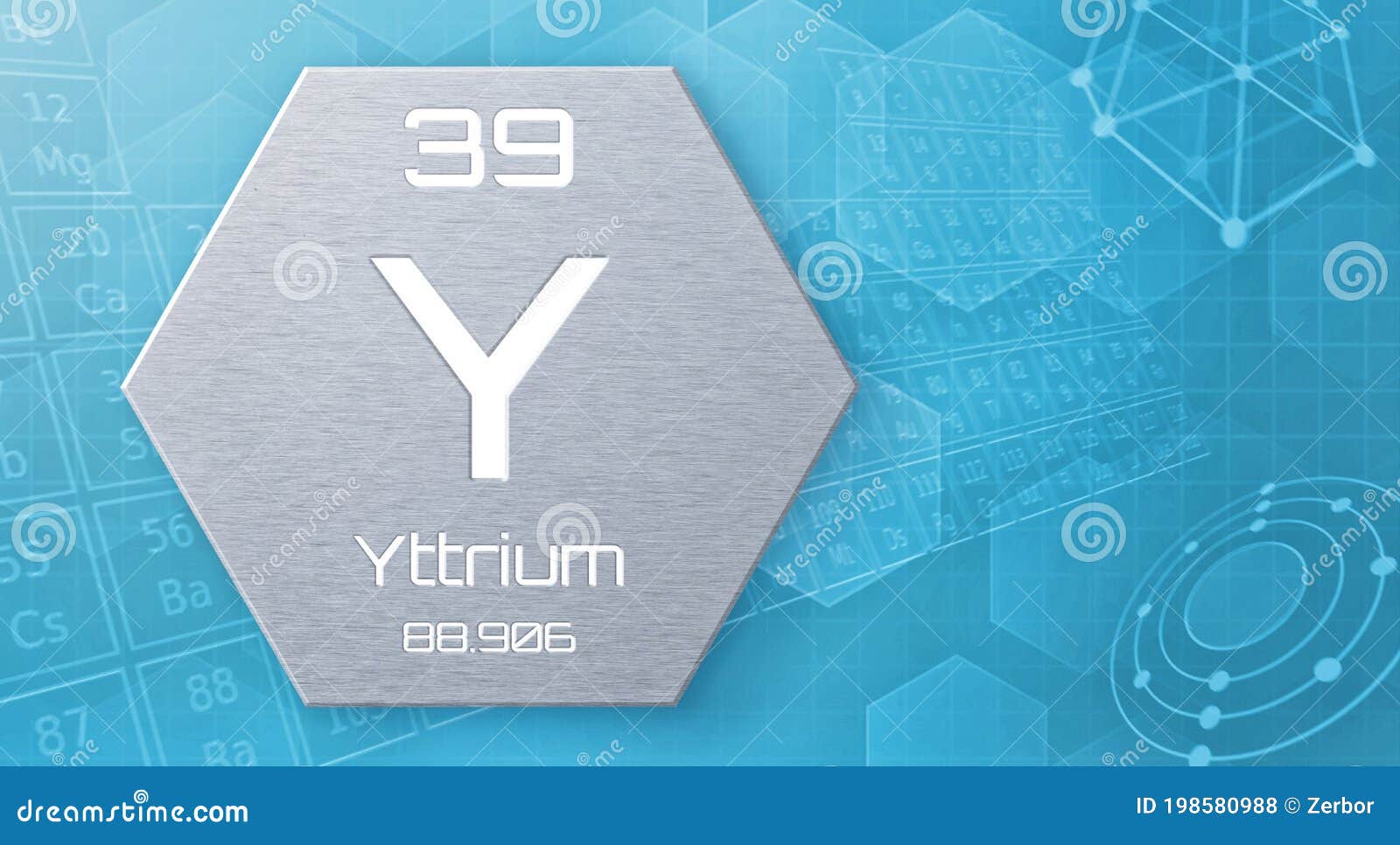 Chemical Element of the Periodic Table - Yttrium Stock Illustration ...
