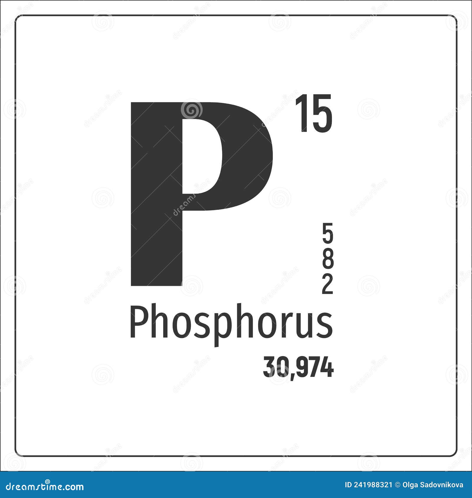 Chemical Element Phosphorus Stock Vector - Illustration of elements ...