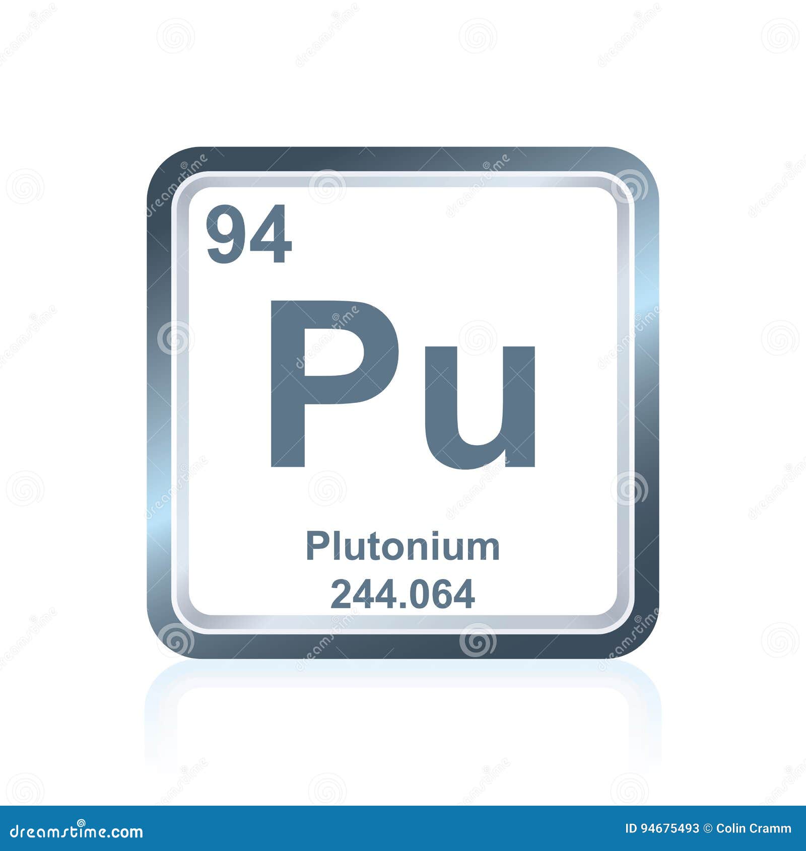 Chemical Element Plutonium from the Periodic Table Stock Vector ...