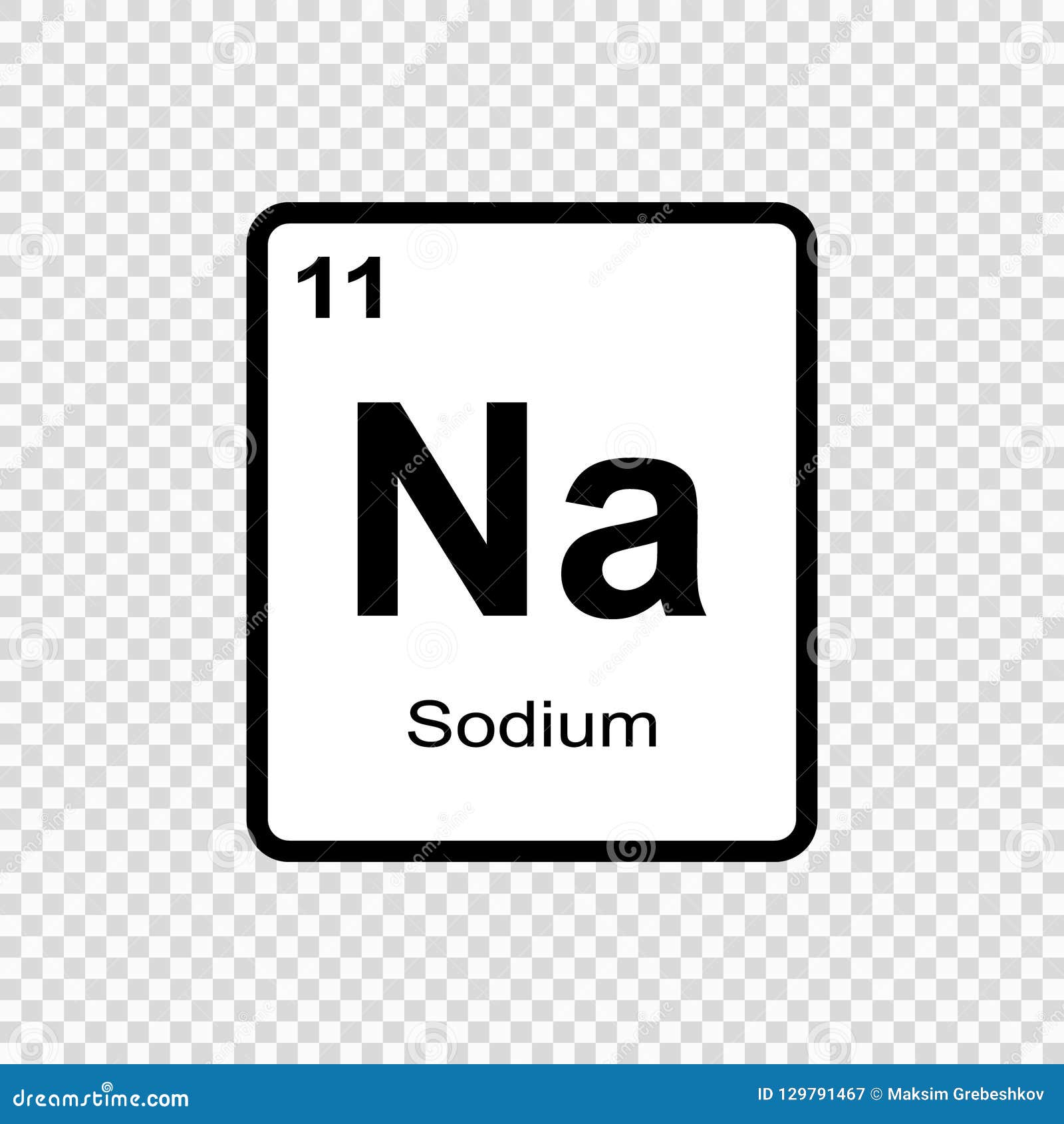 Chemical element sodium stock illustration. Illustration of education ...