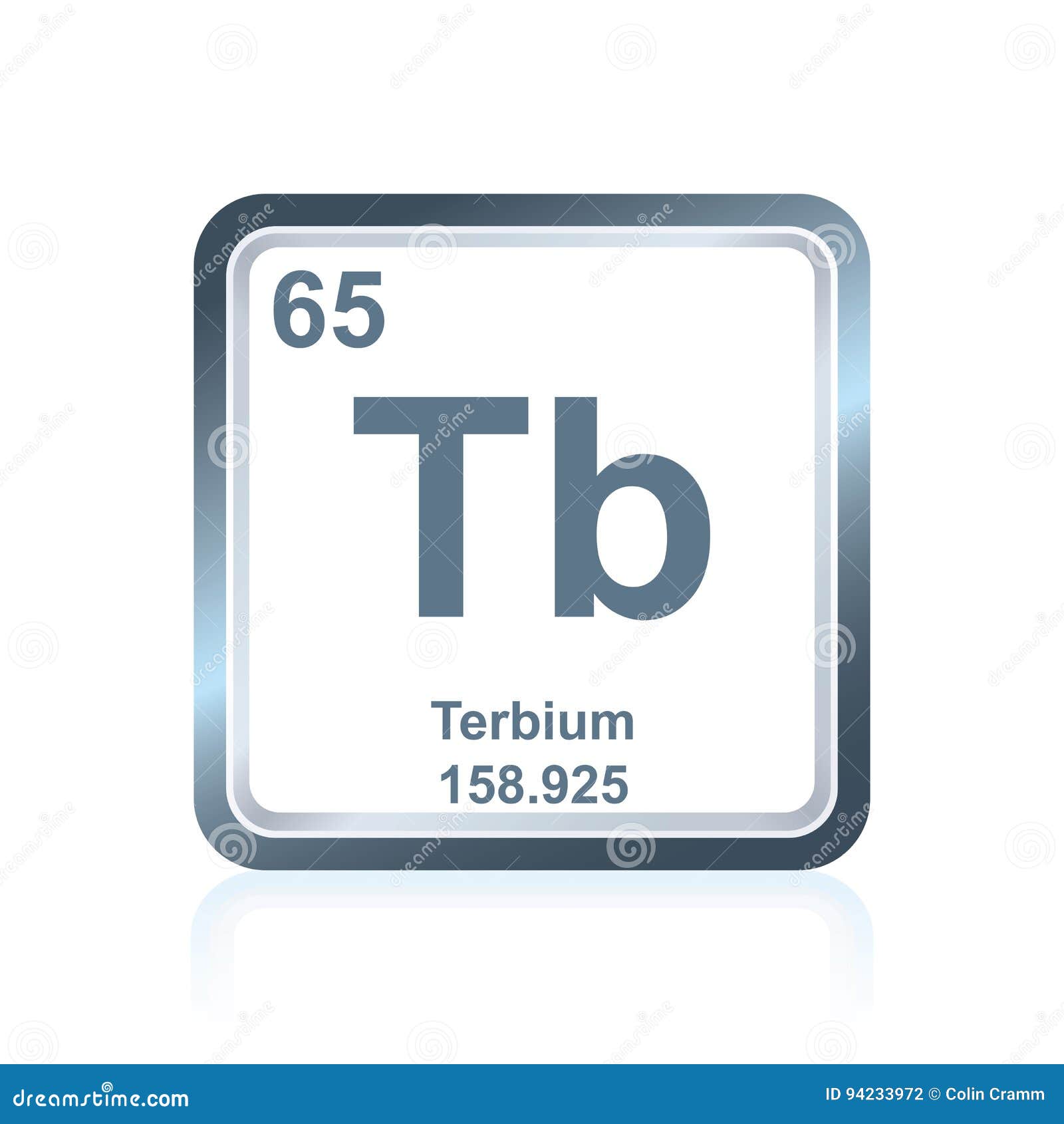 Chemical Element Terbium from the Periodic Table Stock Illustration ...