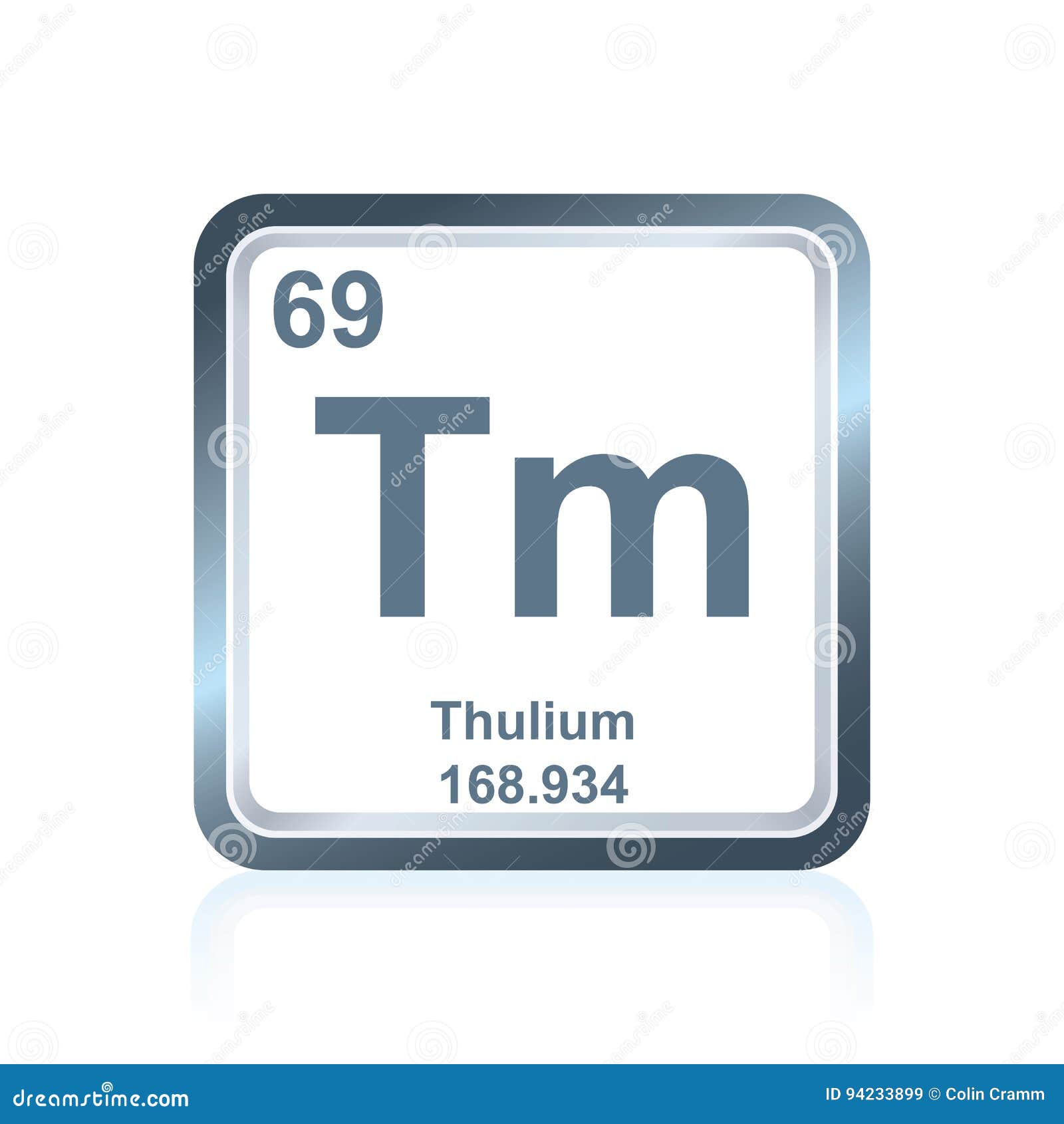 Chemical Element Thulium from the Periodic Table Stock Illustration ...