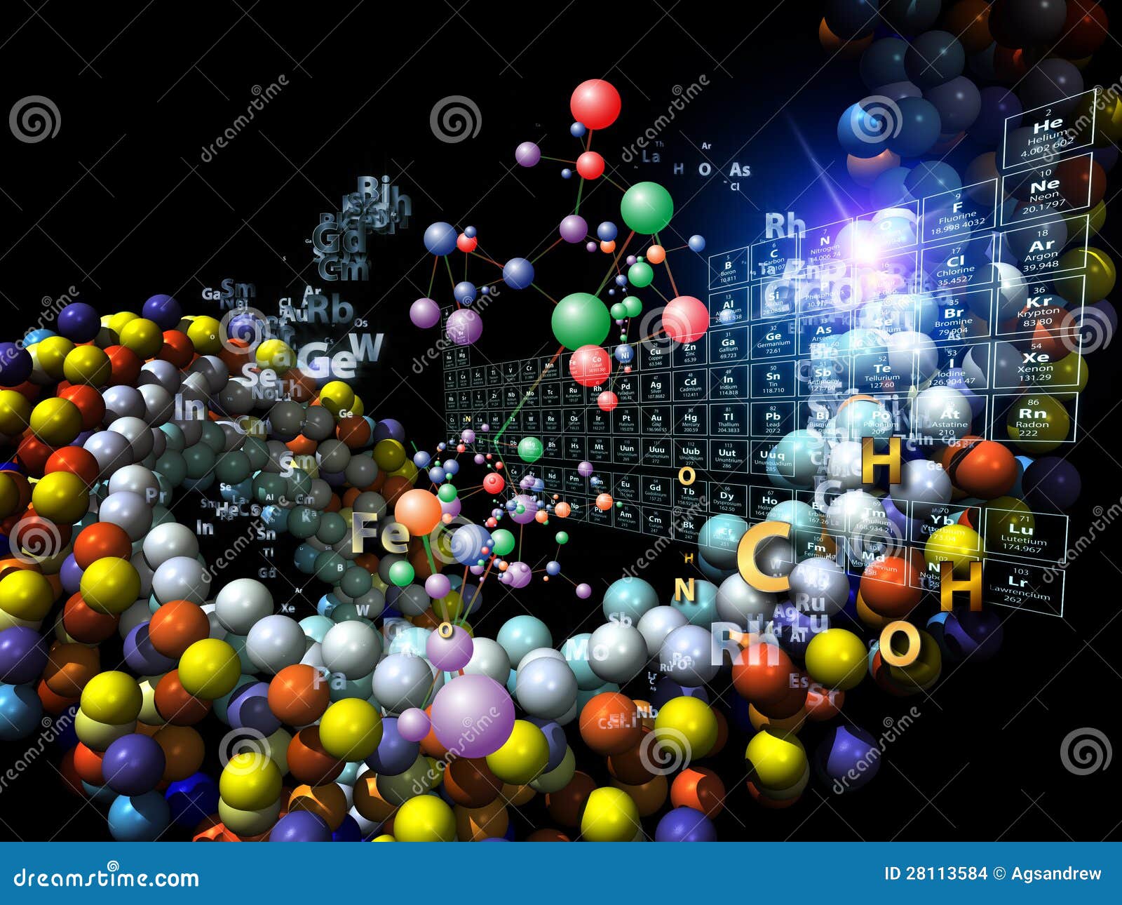 Chemical Elements Abstraction Stock Photo - Image of light, oxygen ...
