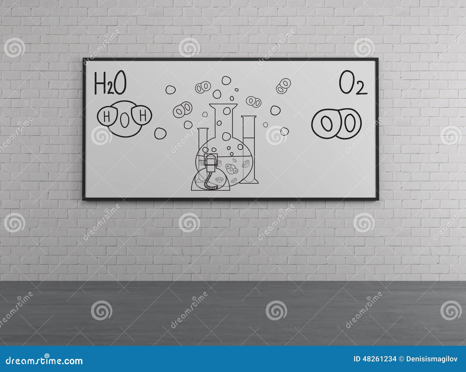 Chemical Elements H2O and O2 Stock Illustration - Illustration of ...